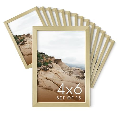 HAUS AND HUES 4x6 Gold Metal Picture Frames - 4X6 Frames Bulk ...