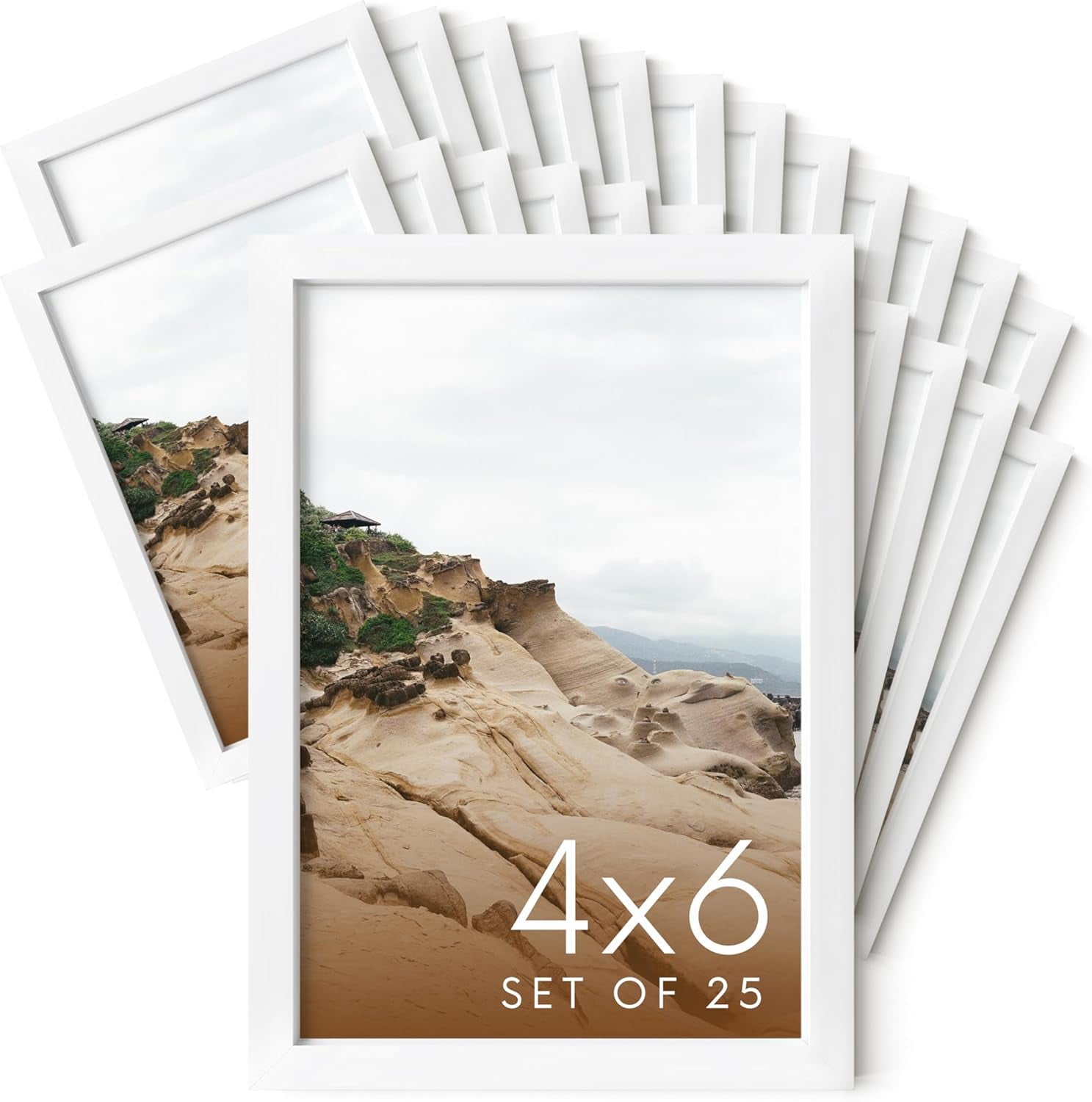 HAUS AND HUES 4x6 White Metal Picture Frames - Bulk Frames 4X6 ...