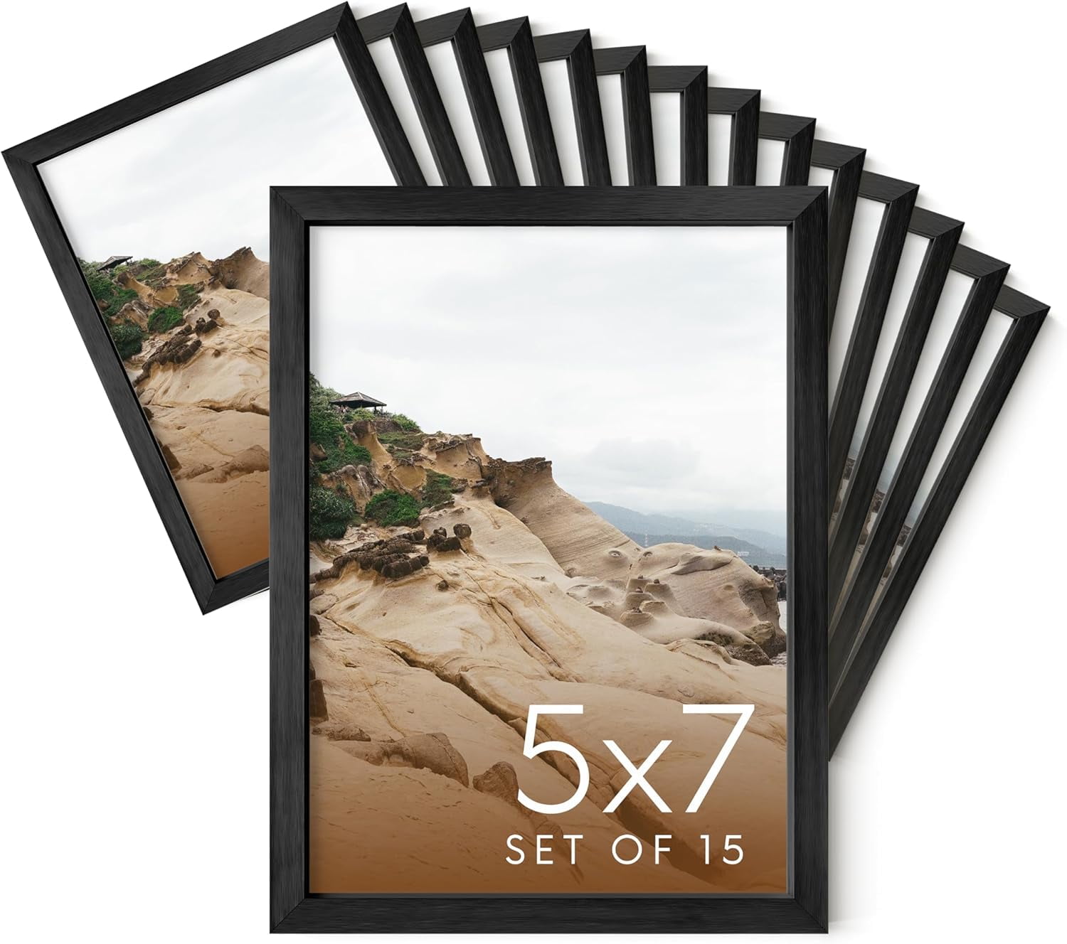 HAUS AND HUES 5x7 Black Metal Picture Frames - Black 5X7 Photo Frames ...