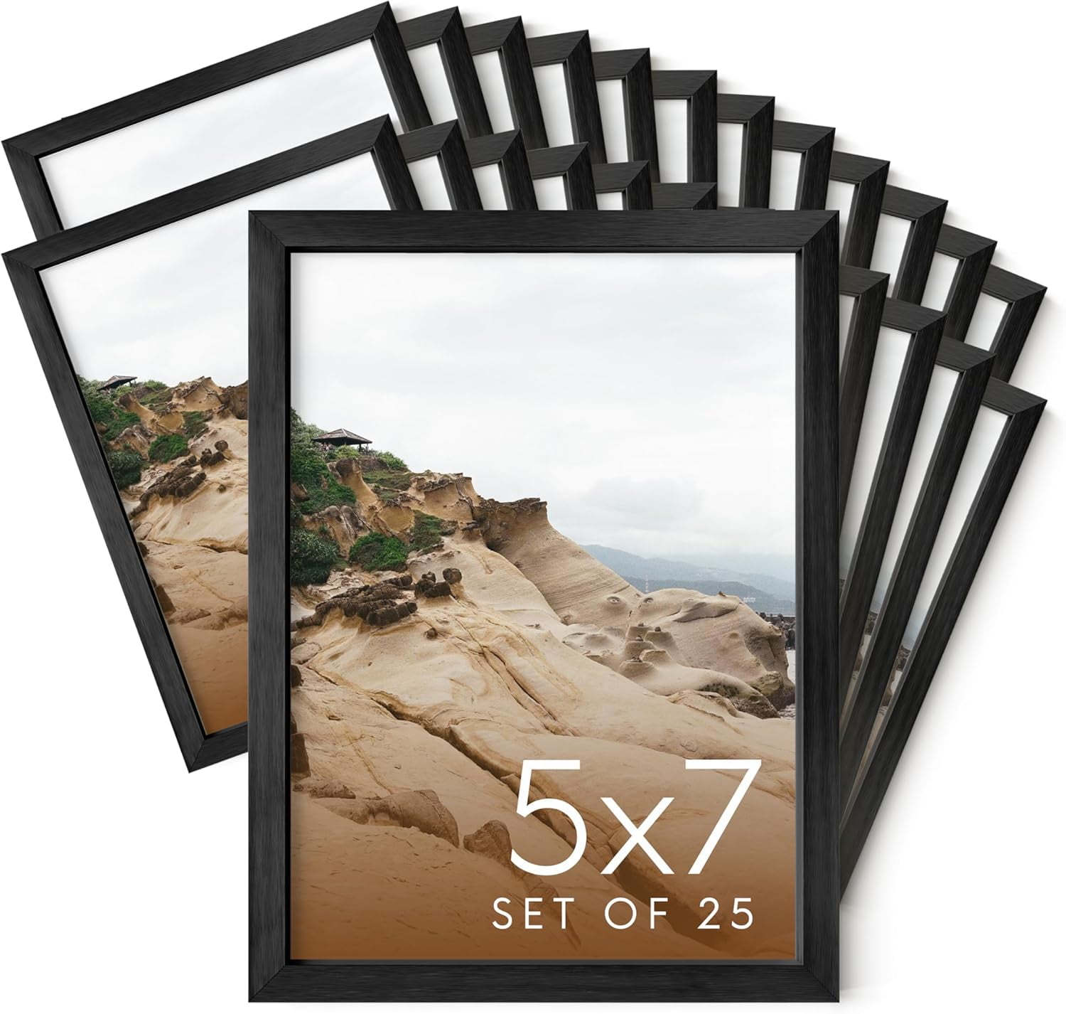 HAUS AND HUES 5x7 Black Metal Picture Frames - Black 5X7 Photo Frames ...