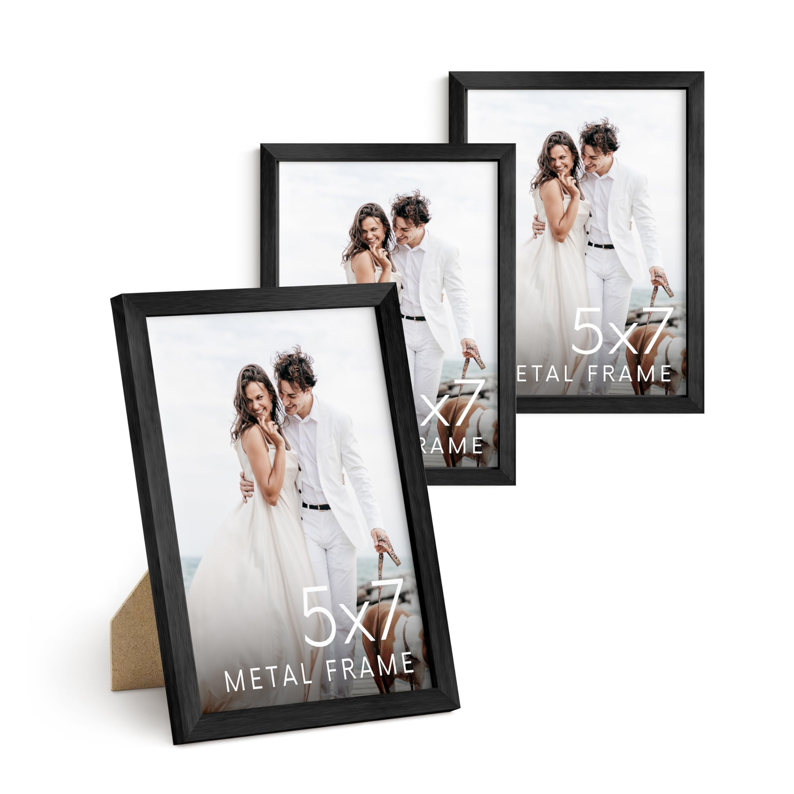 HAUS AND HUES 5x7 Black Metal Picture Frames - Black 5X7 Photo Frames ...