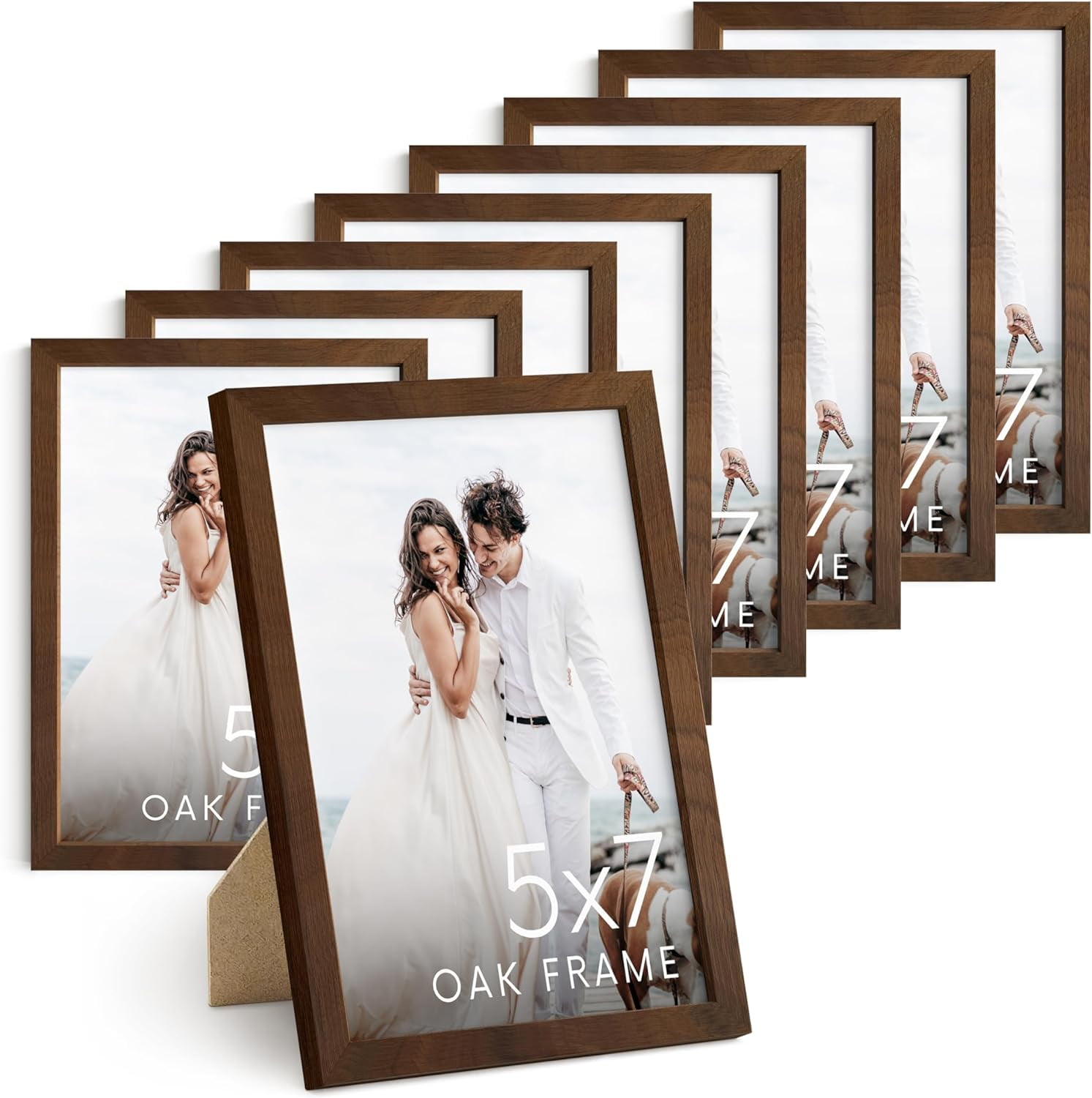 HAUS AND HUES 5x7 Frames for Pictures - 5x7 Wood Picture Frames Set of ...