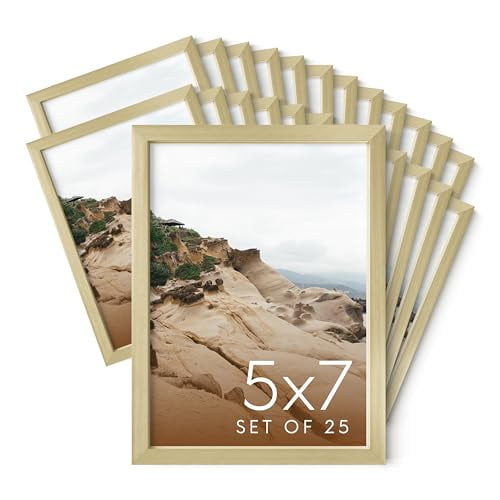 HAUS AND HUES 5x7 Gold Metal Picture Frames - 5X7 Frames Bulk ...