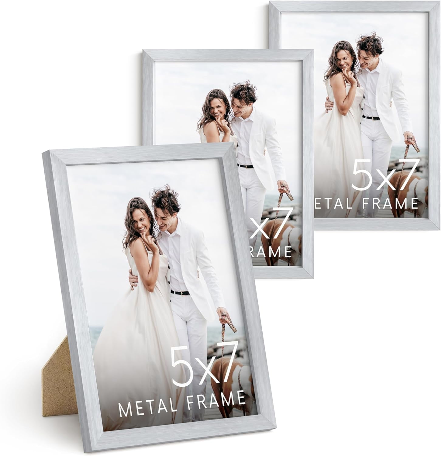 HAUS AND HUES 5x7 Silver Metal Picture Frames - Photo Frames 5X7 ...