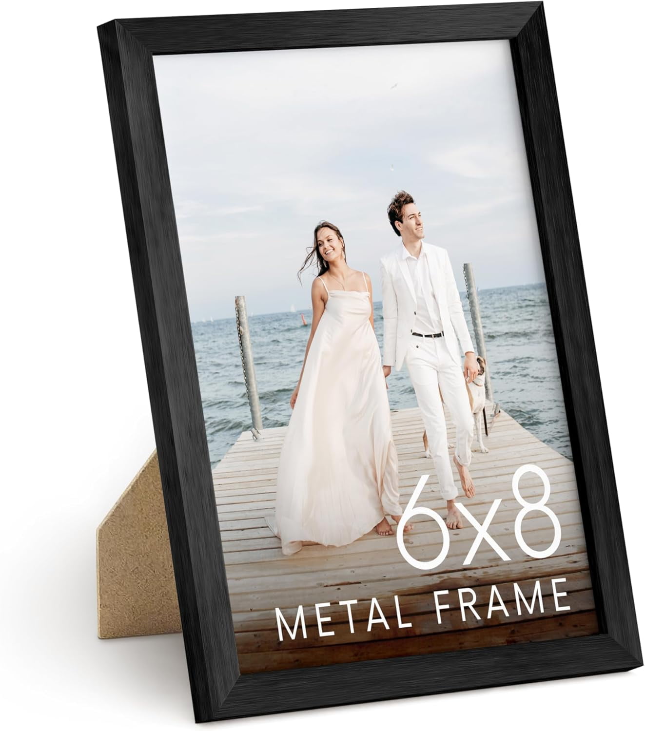 HAUS AND HUES 6x8 Black Metal Picture Frame - 6x8 Photo Frame ...