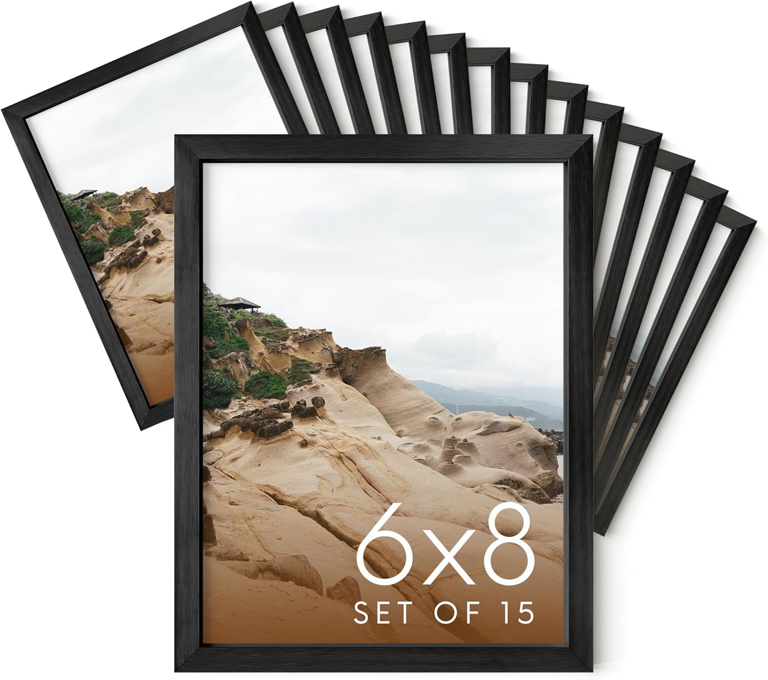HAUS AND HUES 6x8 Black Metal Picture Frames - Black 6x8 Photo Frames ...