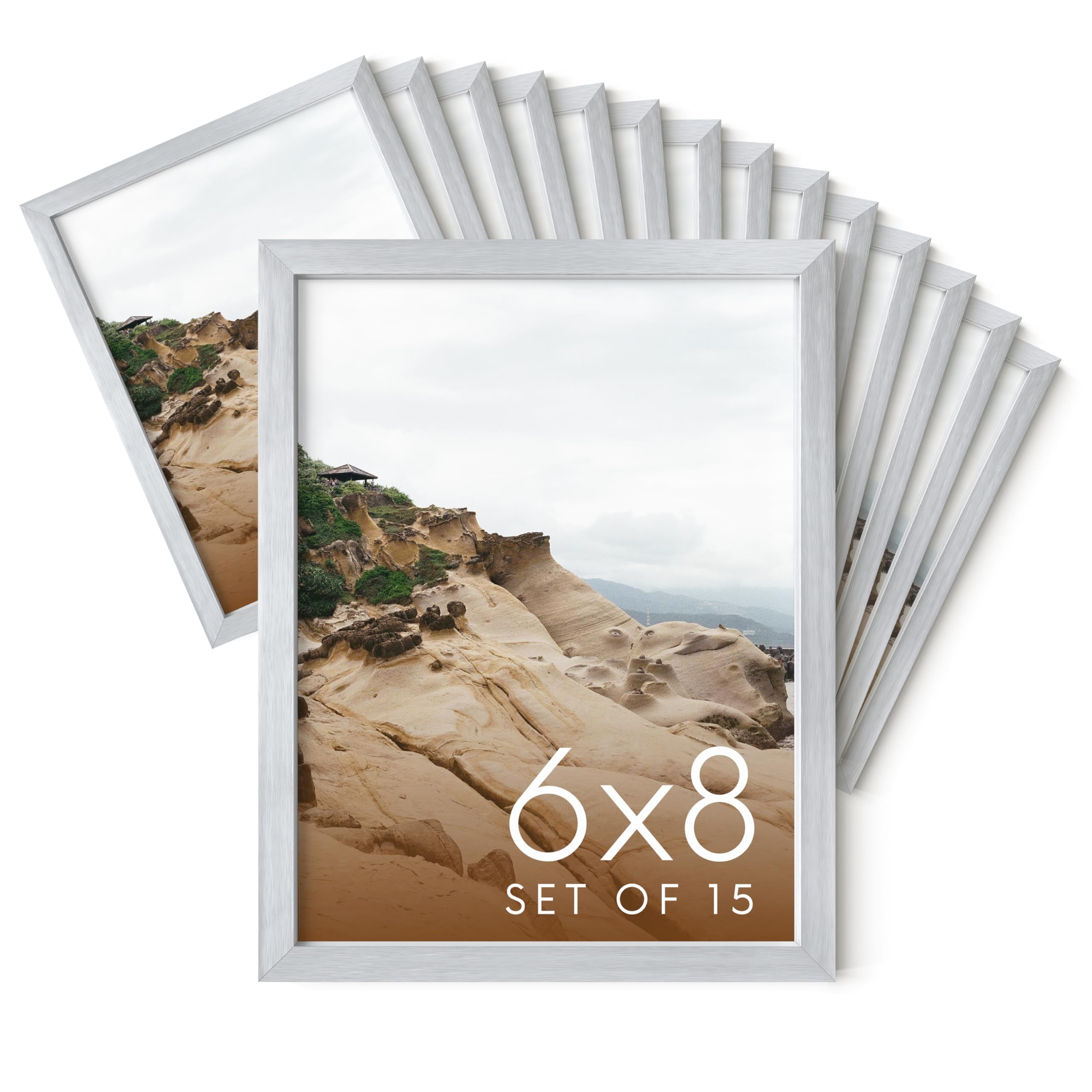 HAUS AND HUES 6x8 Silver Metal Picture Frames - Bulk Frames 6x8 ...