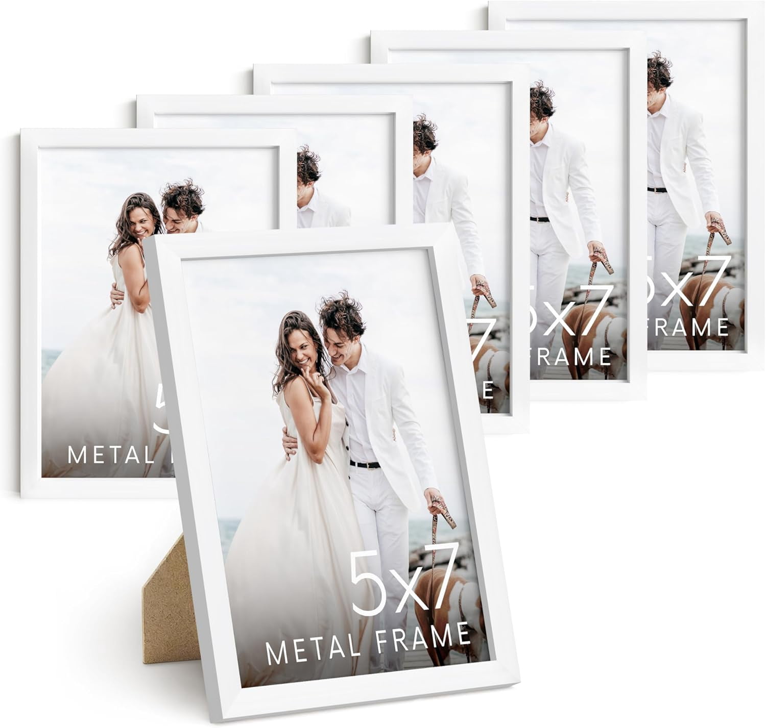 HAUS AND HUES 6x8 White Metal Picture Frames - Photo Frames 6x8 ...