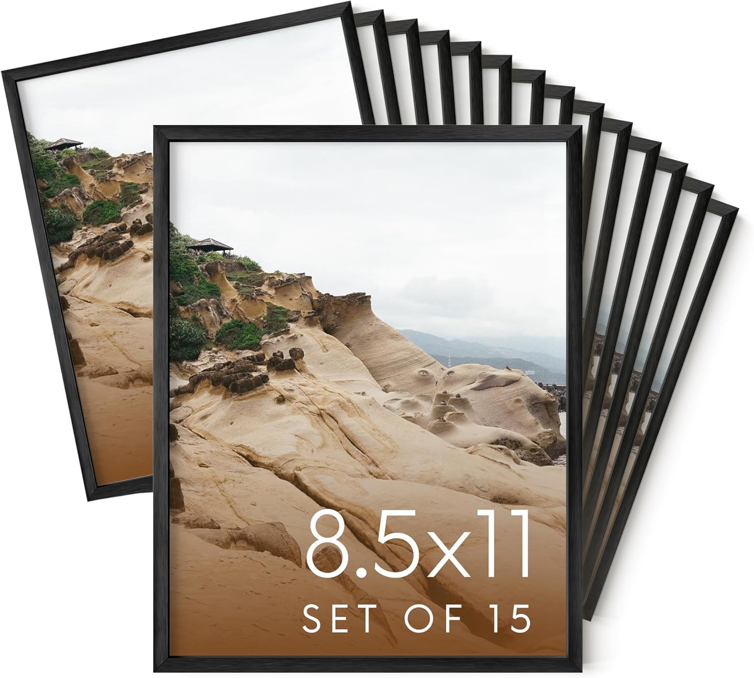 HAUS AND HUES 8.5x11 Black Metal Picture Frames - Features Premium ...