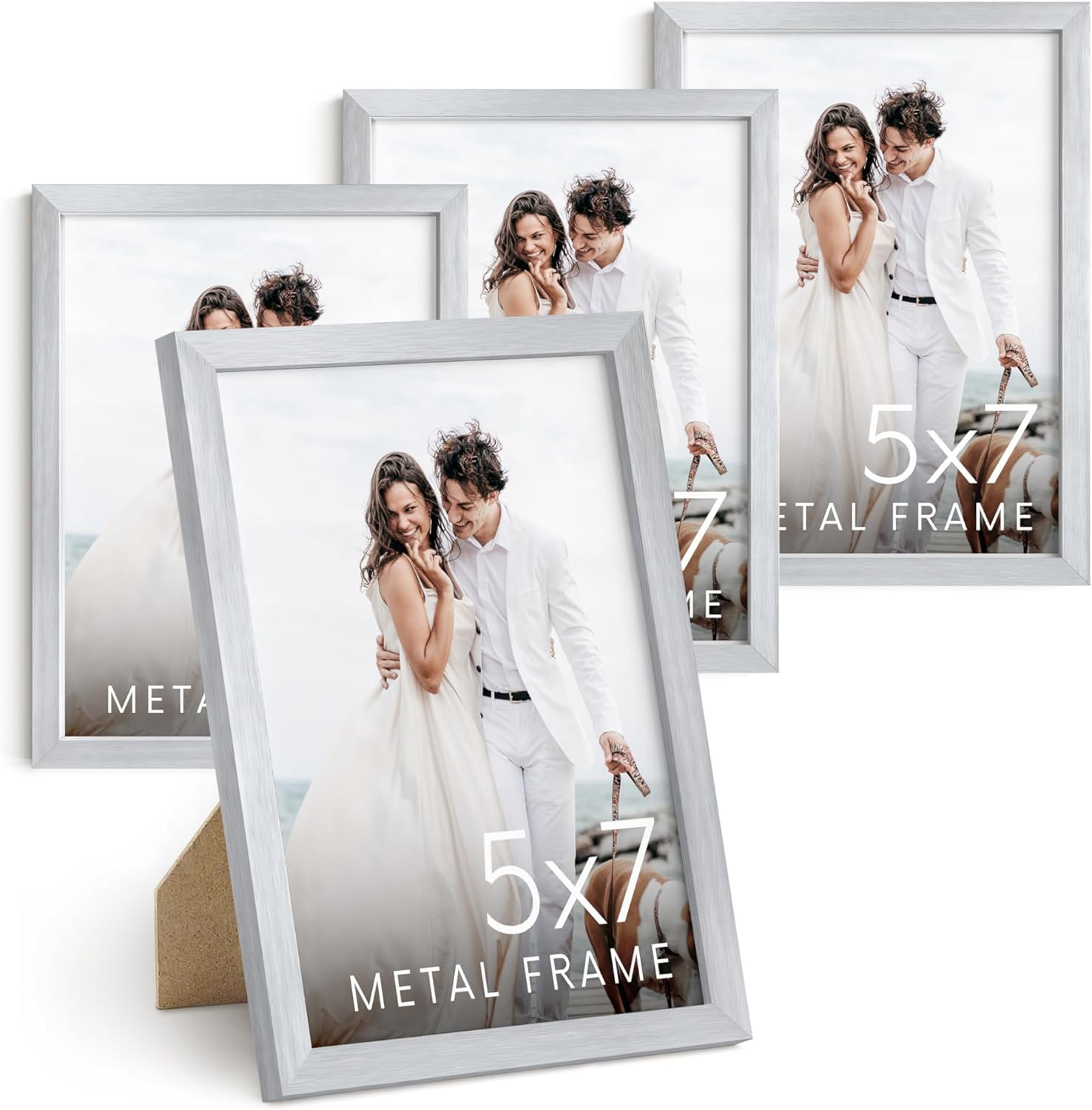 HAUS AND HUES 8.5x11 Silver Metal Picture Frames - Features Premium ...