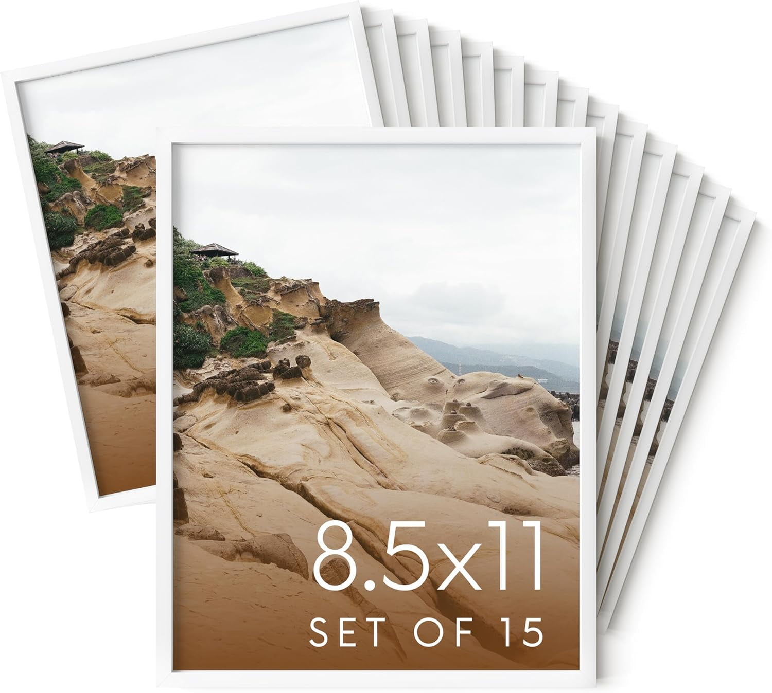HAUS AND HUES 8.5x11 White Metal Picture Frames - Features Premium ...