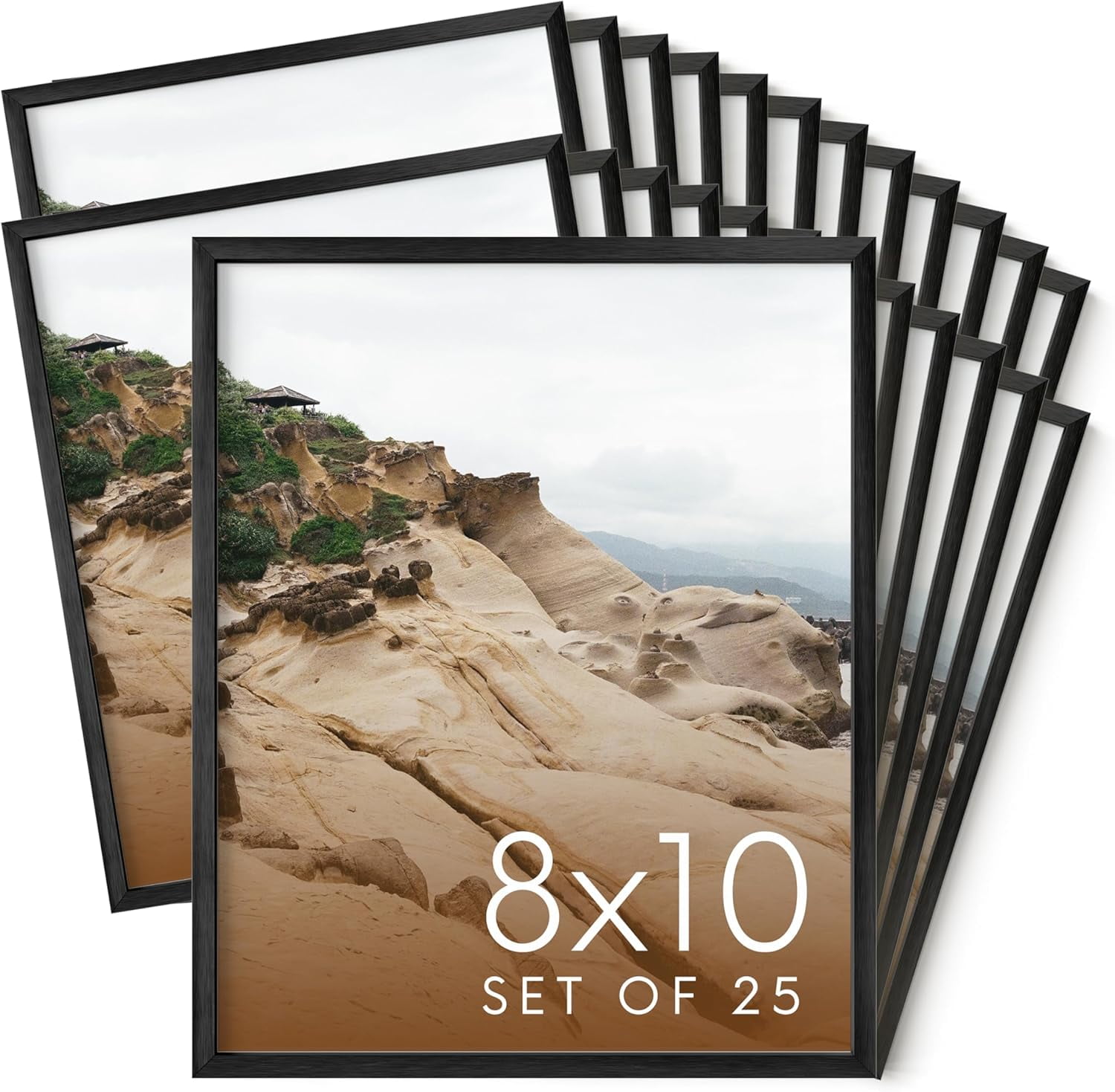 HAUS AND HUES 8x10 Black Metal Picture Frames - Features Premium ...