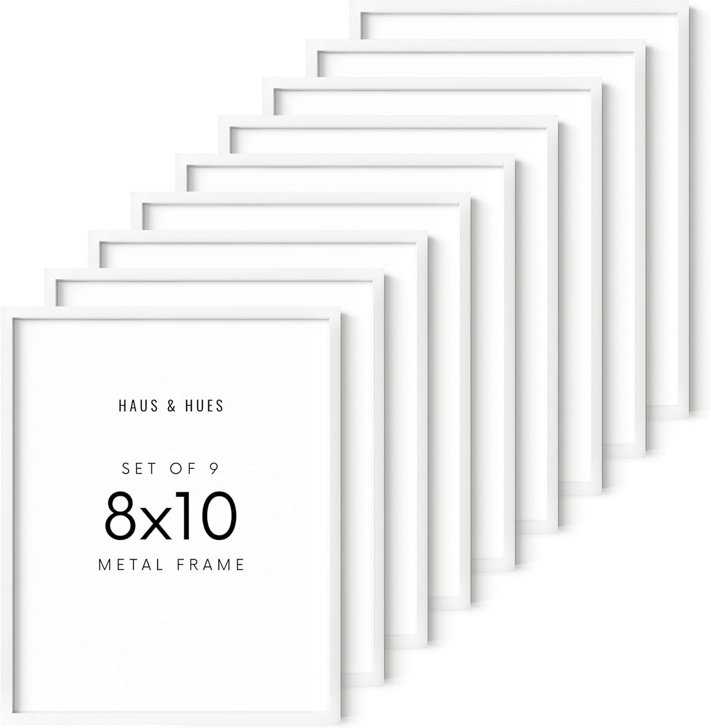 HAUS AND HUES 8x10 Silver Metal Picture Frames - Features Premium ...