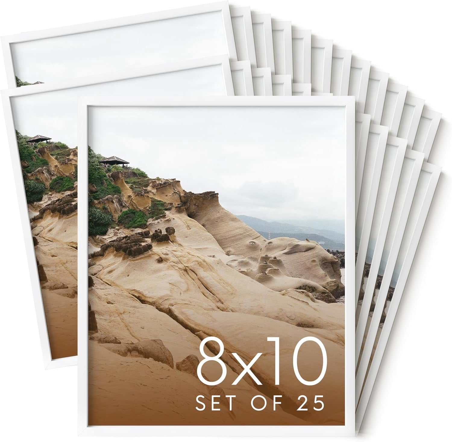 HAUS AND HUES 8x10 White Metal Picture Frames - Features Premium ...