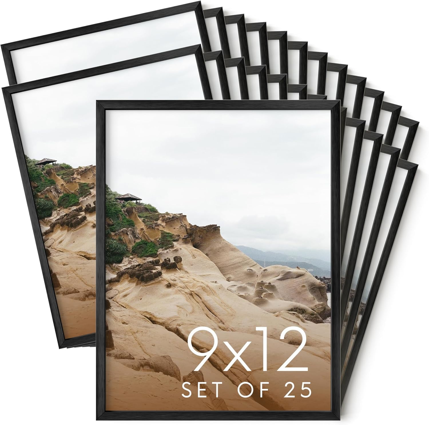 HAUS AND HUES 9x12 Black Metal Picture Frames - Features Premium ...