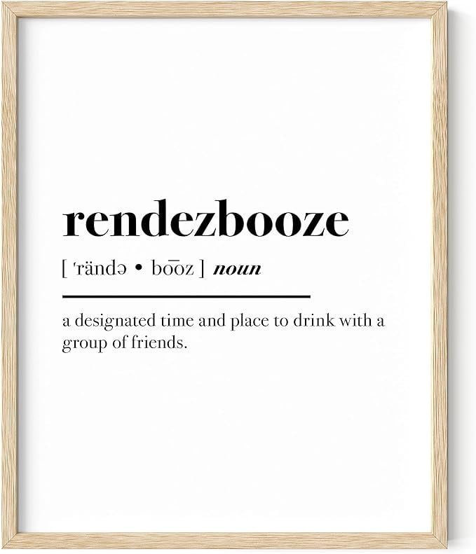 HAUS AND HUES Alcohol Poster Bar Wall Art - Alcohol Art Wall Decor Bar ...