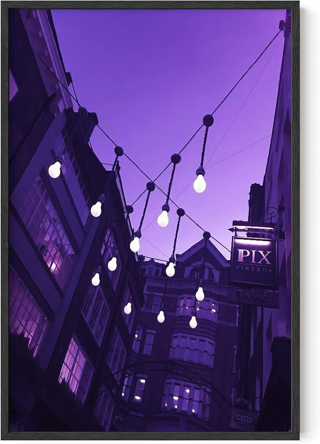HAUS AND HUES Black and Purple Wall Decor Neon Poster - Wall Posters ...