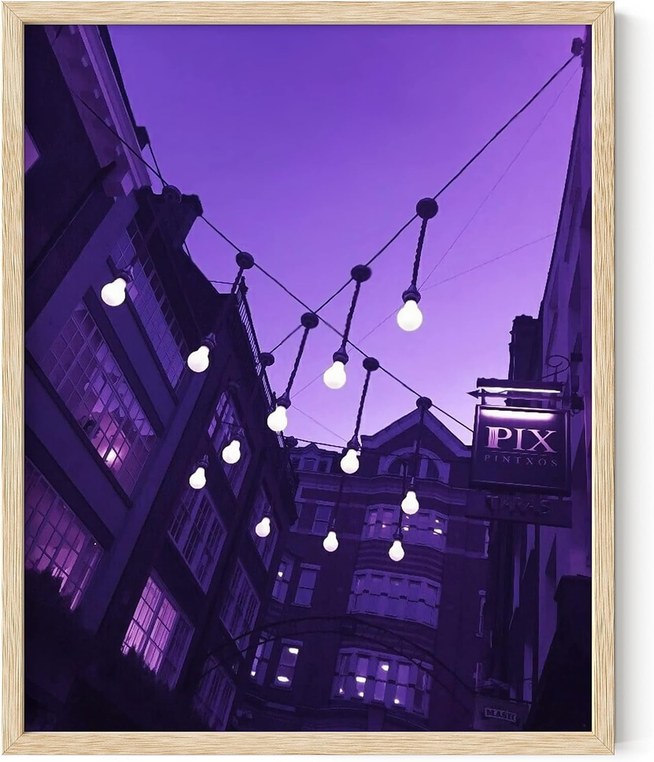 HAUS AND HUES Black and Purple Wall Decor Neon Poster - Wall Posters Aesthetic Purple, Posters ...