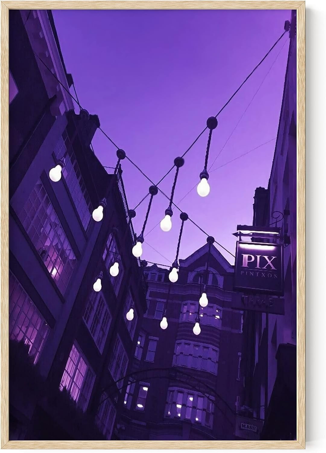 HAUS AND HUES Black and Purple Wall Decor Neon Poster - Wall Posters Aesthetic Purple, Posters ...