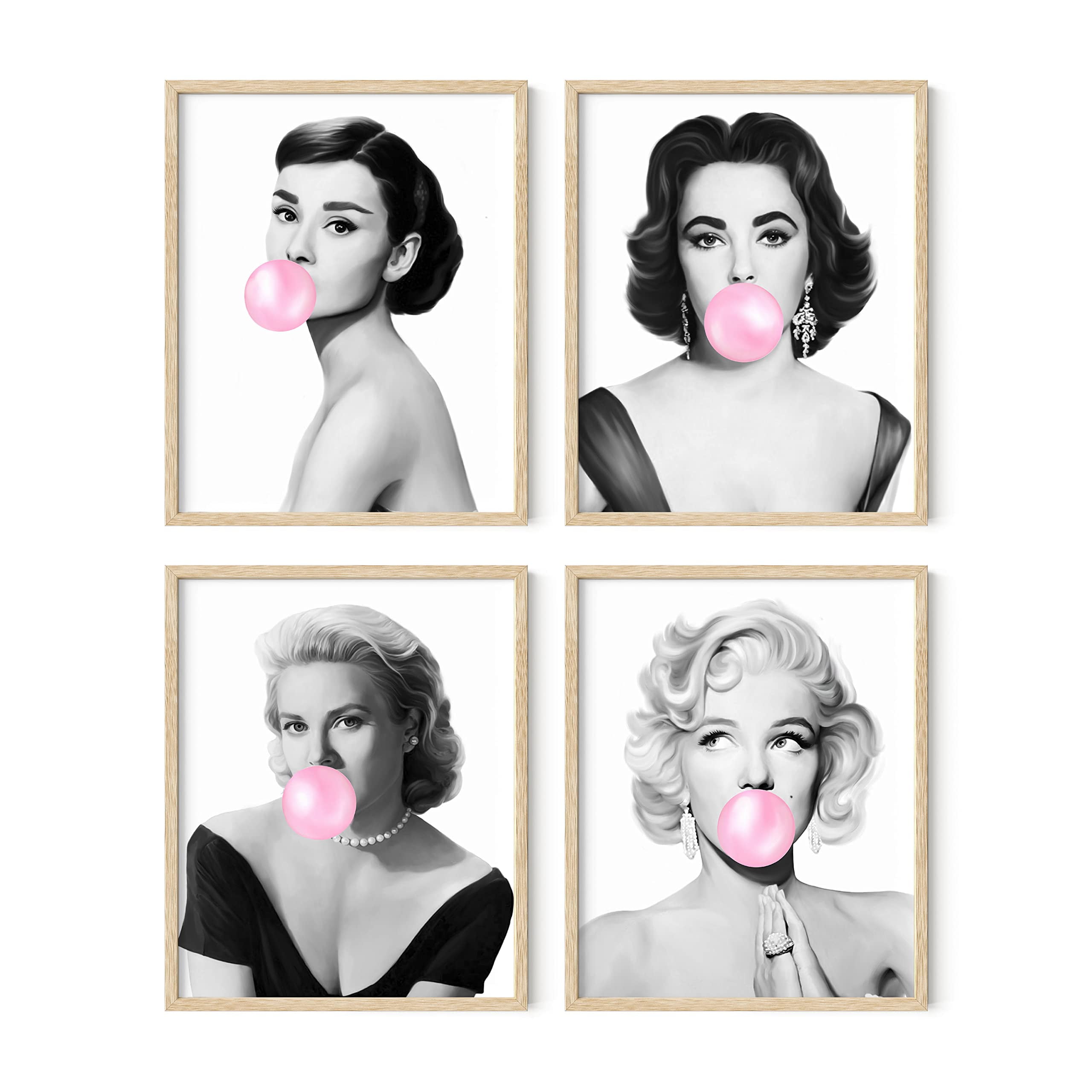 HAUS AND HUES Celebrity Wall Art Pop Art Wall Decor - Set of 4 Fashion ...