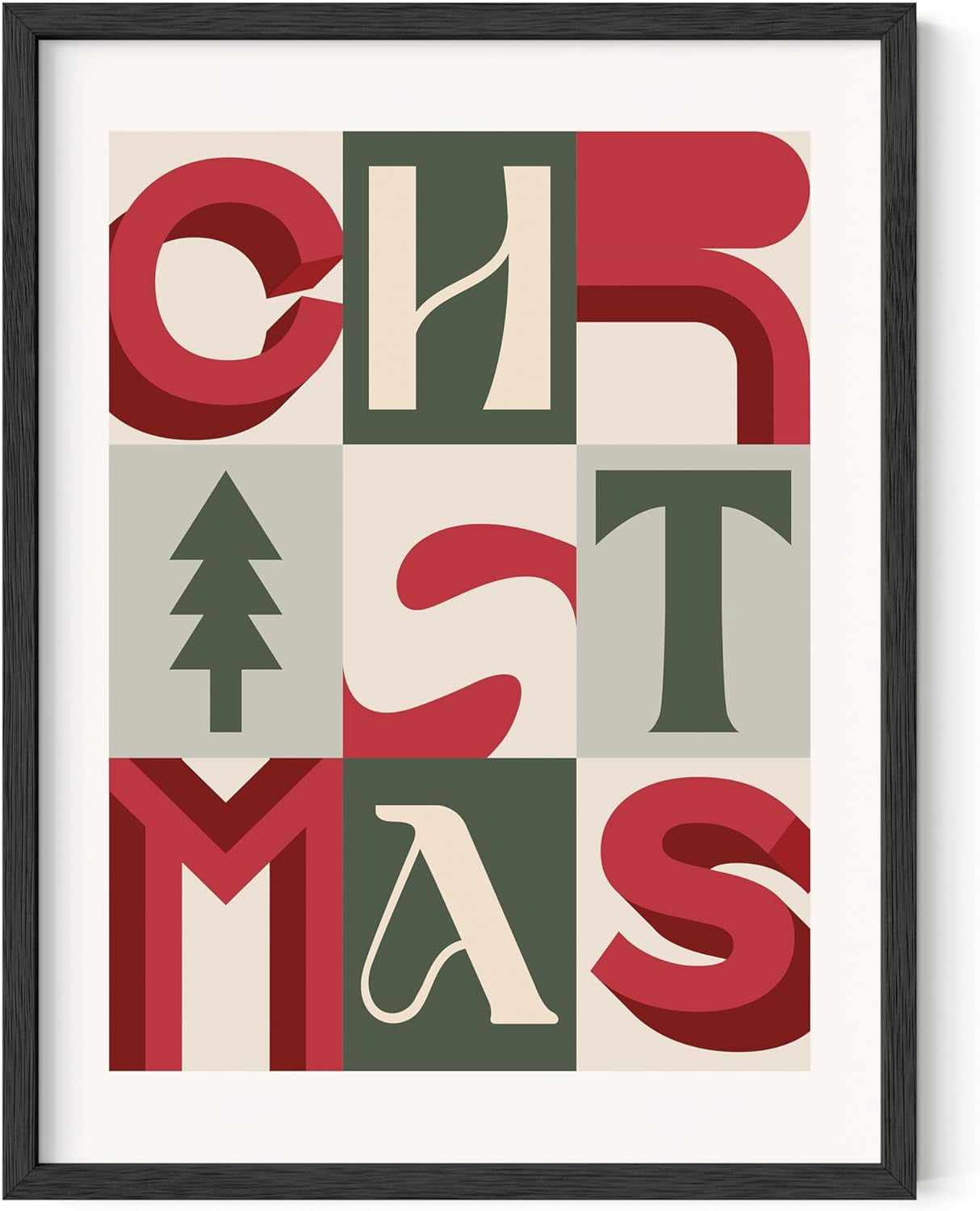 HAUS AND HUES Christmas Letters Artwork Wall Art Decor - Made in the ...