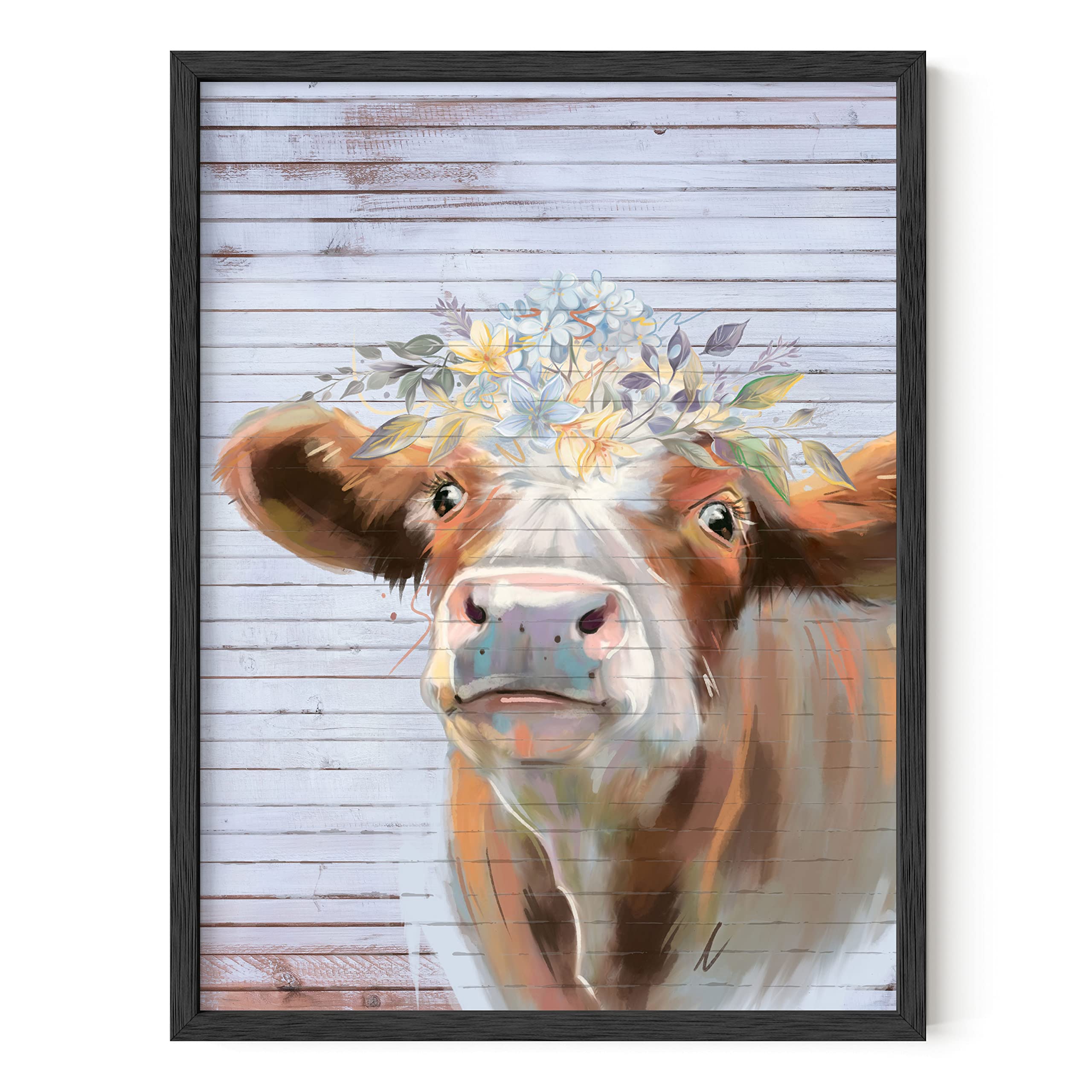 HAUS AND HUES Cow Wall Art - Rustic Cow Prints Pictures, Cow Paintings ...