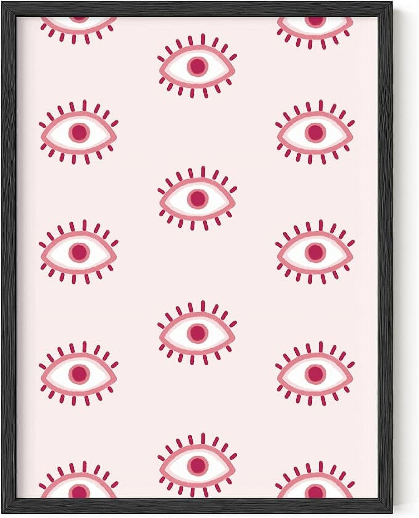 HAUS AND HUES Eye Wall Decor Pink Evil Eyes | Evil Eye Decor, Eye Art ...