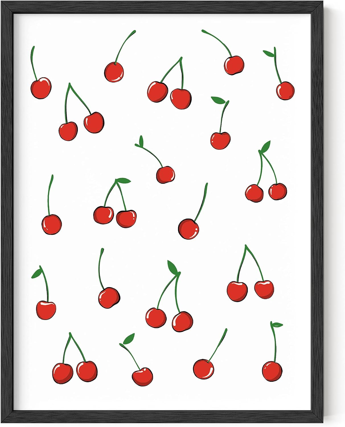 HAUS AND HUES Food Art Cherry Poster for Room - Red Wall Art Aesthetic ...