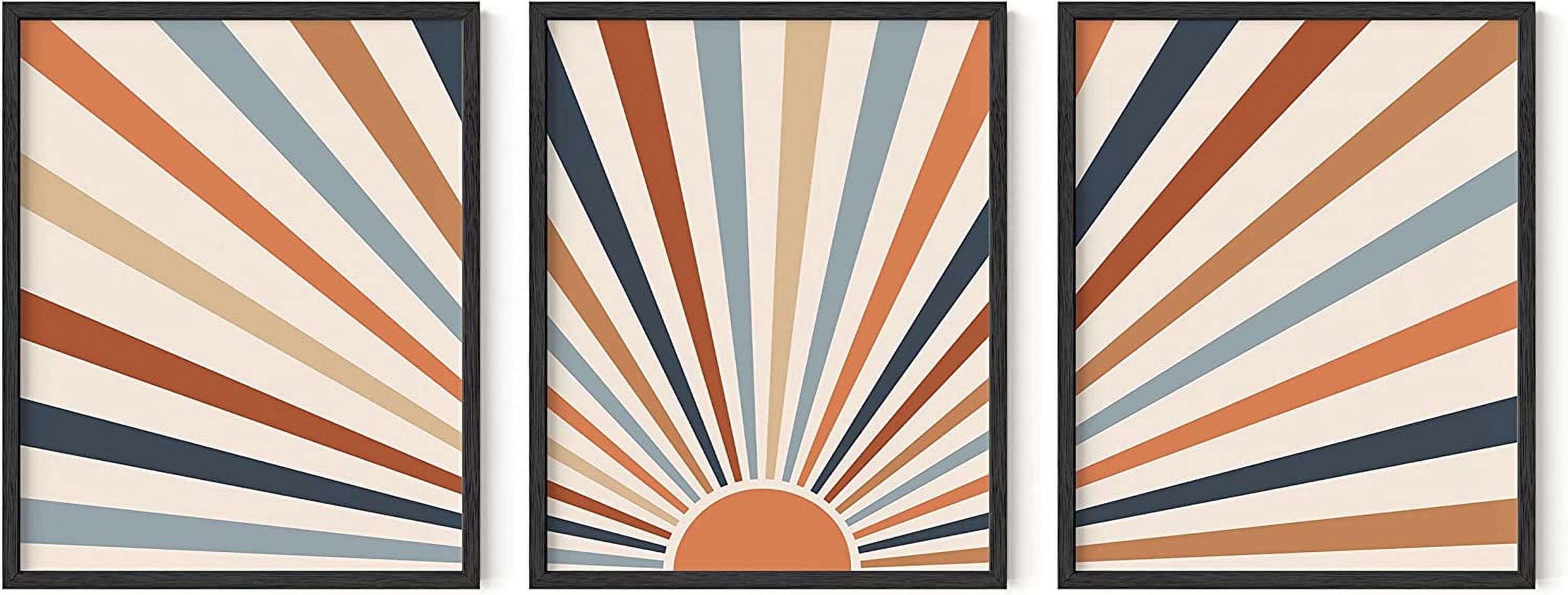 HAUS AND HUES Framed Boho Wall Art - Sun Wall Decor, Boho Wall Decor ...