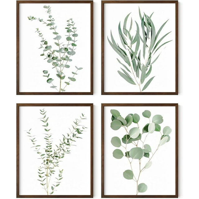 HAUS AND HUES Framed Botanical Prints - Set of 4 Framed Plant Pictures ...