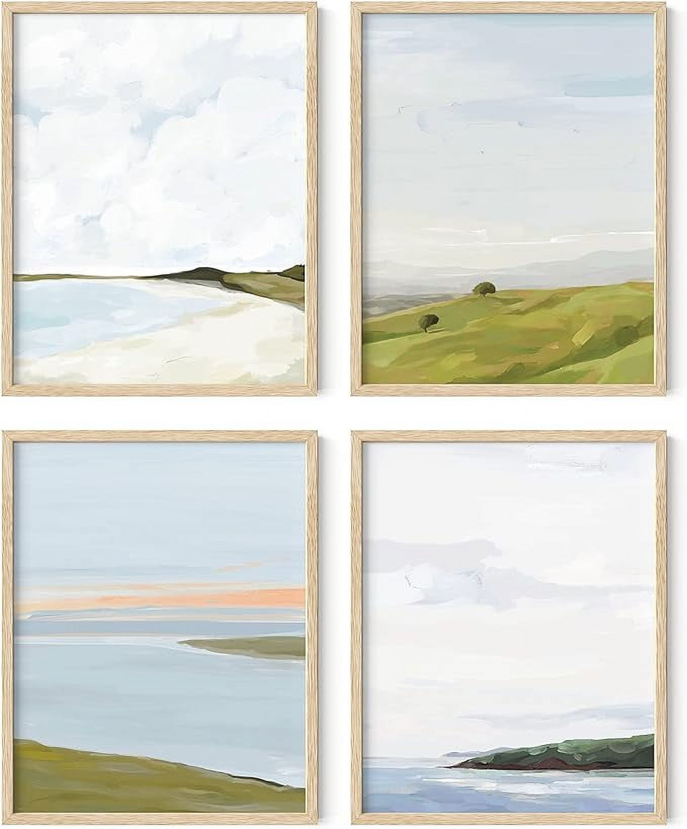 HAUS AND HUES Framed Landscape Wall Art - Set of 6 Nature Poster, Oil ...