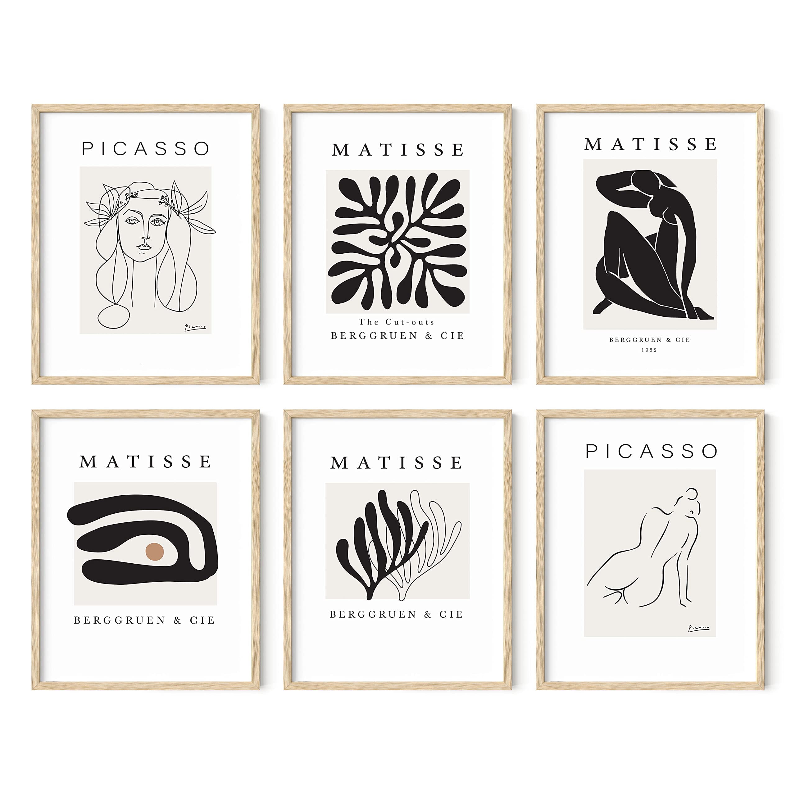 HAUS AND HUES Henri Matisse Posters and Picasso Wall Art - Set of 6 ...