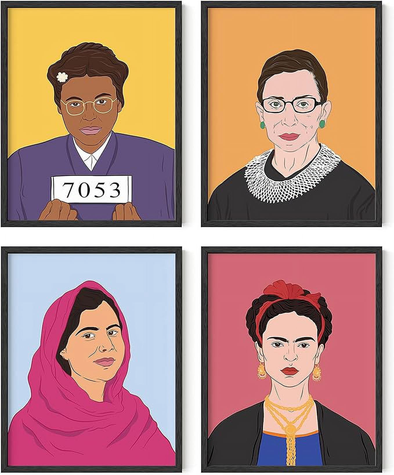 HAUS AND HUES Inspirational Feminist Poster Set of 4 - Inspirational ...