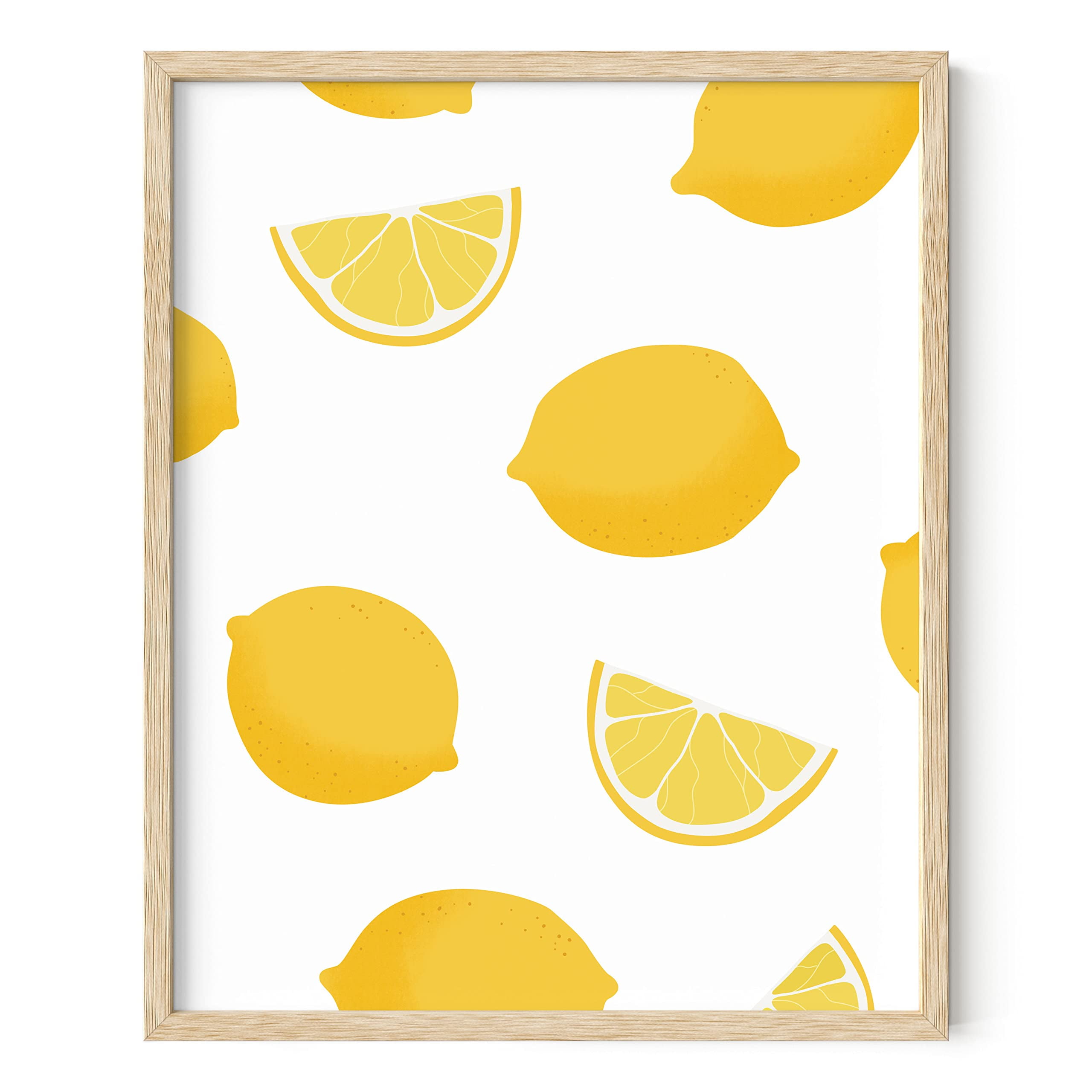 HAUS AND HUES Lemon Poster Fruit Art Lemon Wall Art Fruit Picture Wall ...
