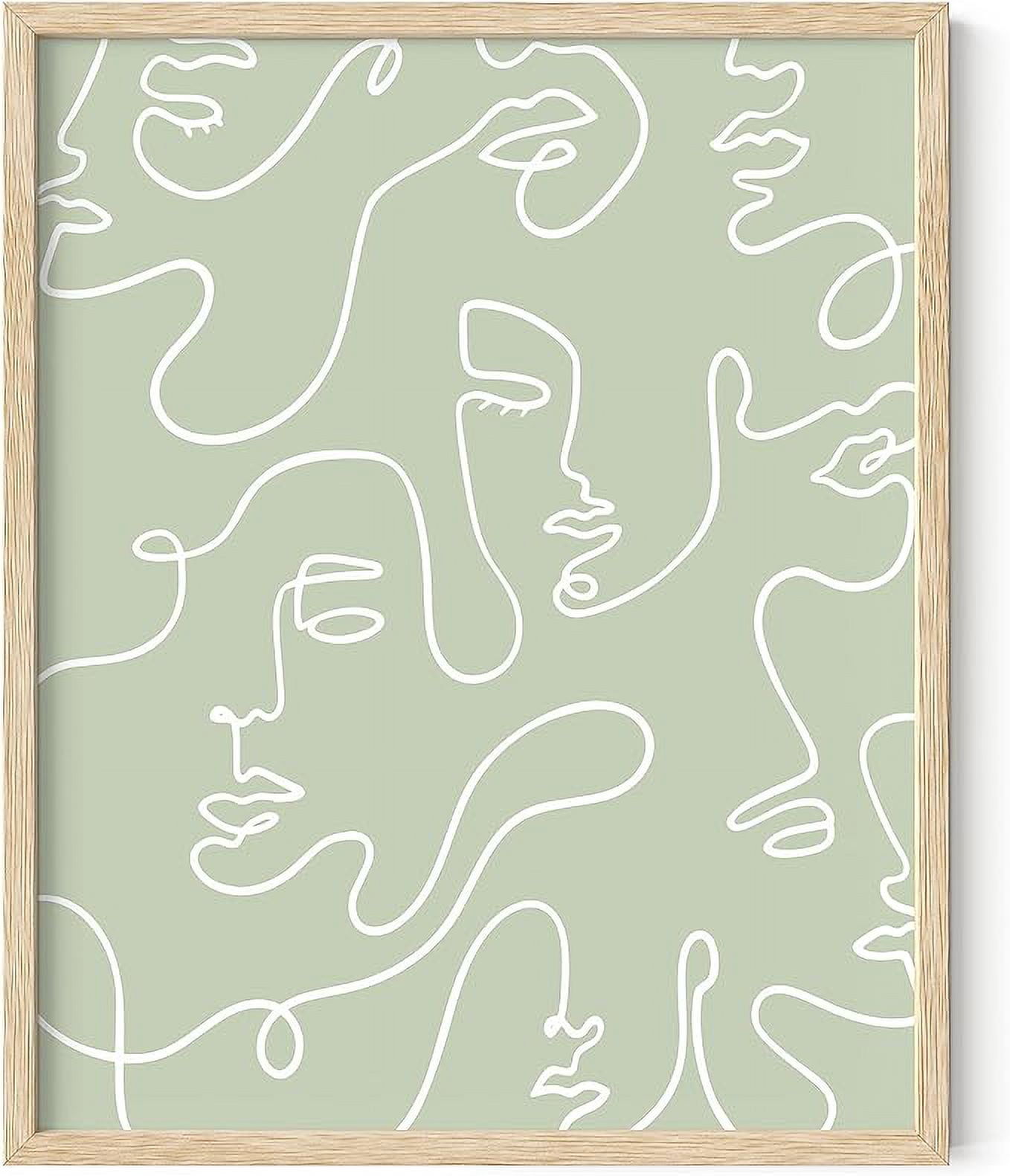 HAUS AND HUES Line Art Wall Decor - Female Figure Wall Art Faces ...