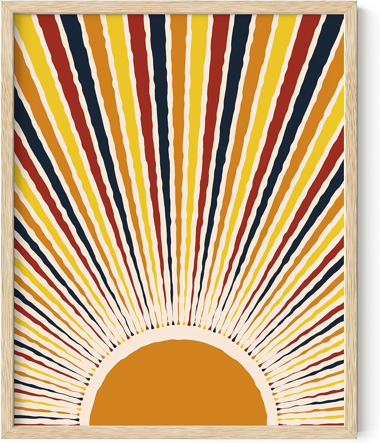 HAUS AND HUES Mid Century Modern Wall Art Sun Art Print - Bohemian Wall ...