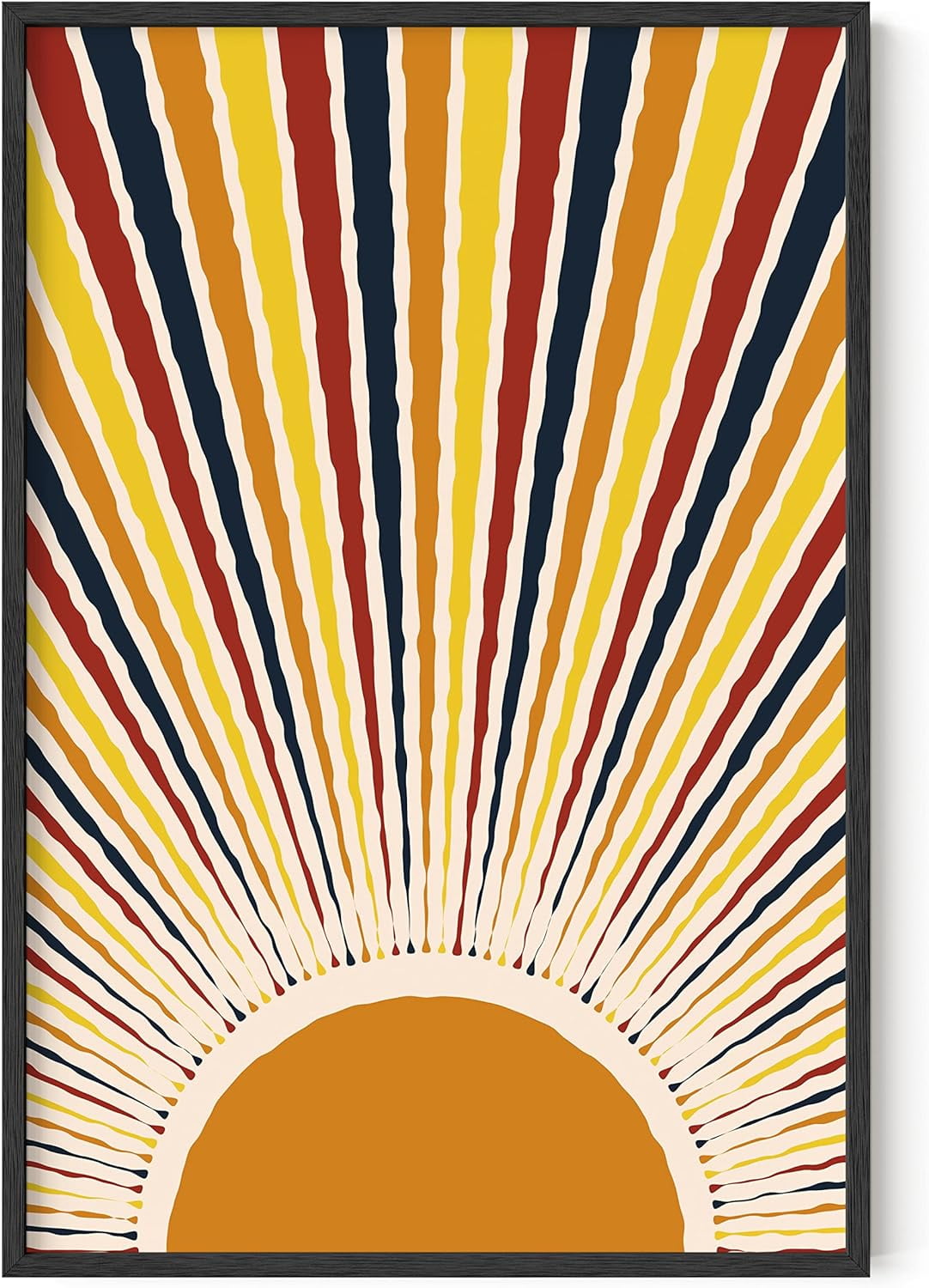 HAUS AND HUES Mid Century Modern Wall Art Sun Art Print - Bohemian Wall ...