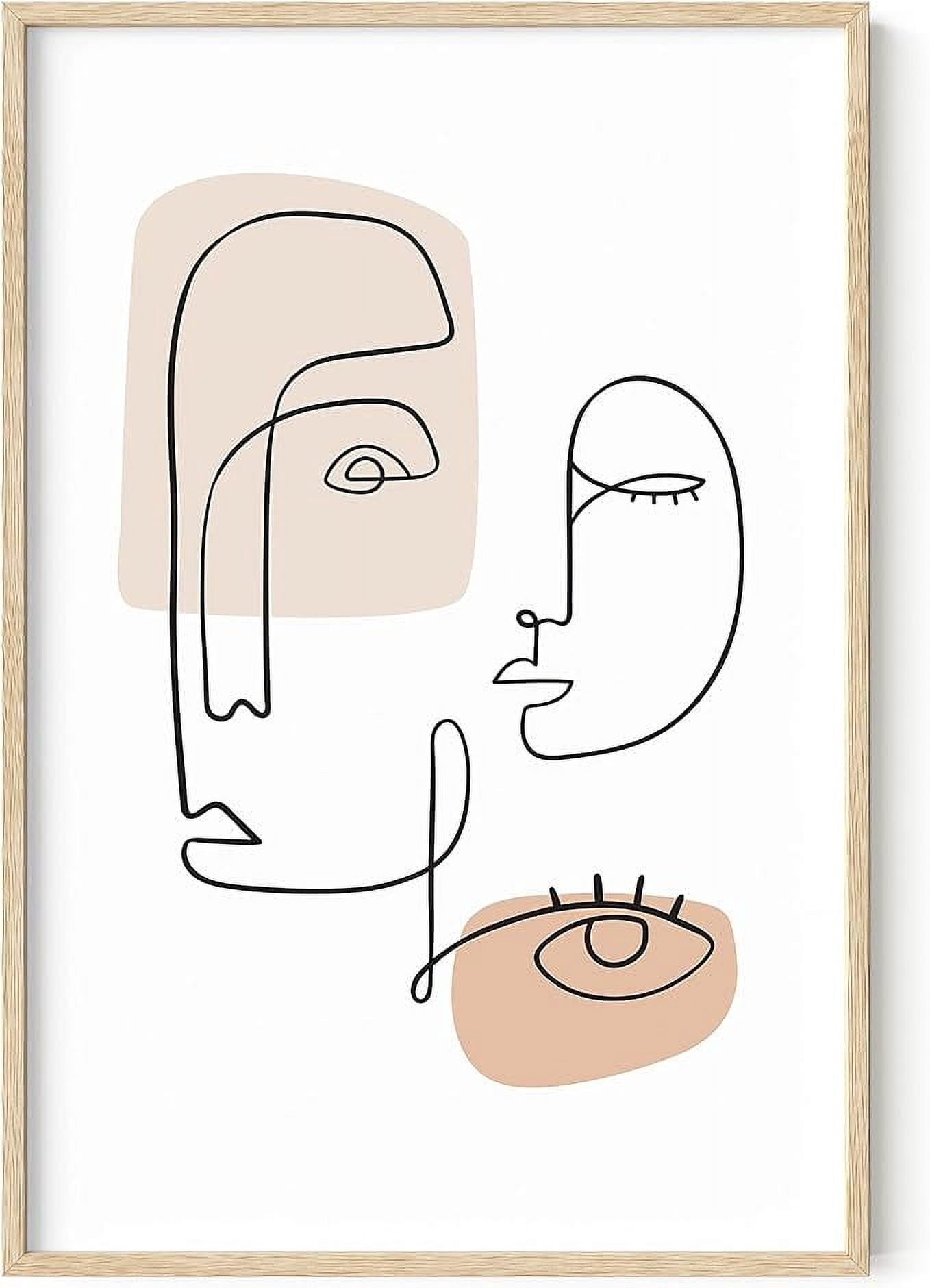 HAUS AND HUES Minimalist Poster Abstract Art Neutral Wall Art Woman Art ...