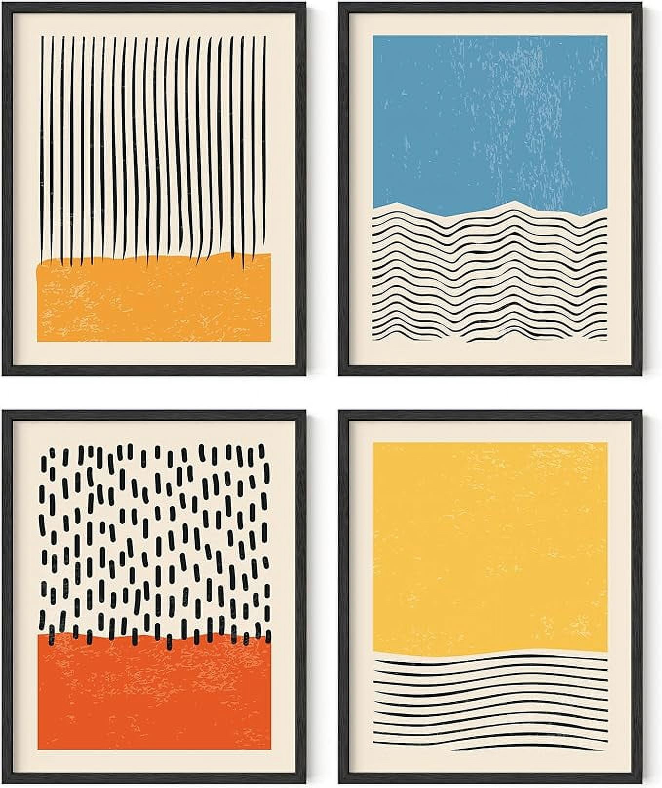 HAUS AND HUES Modern Abstract Wall Art Prints Set of 4 - Modern Prints ...