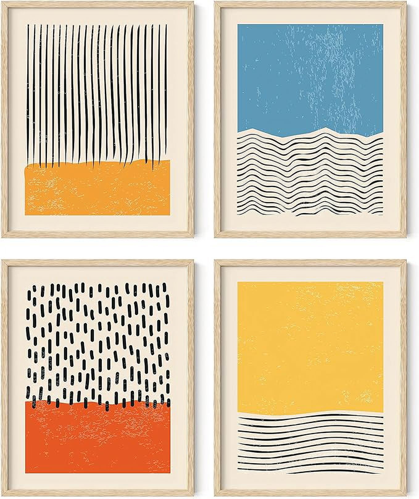 HAUS AND HUES Modern Abstract Wall Art Prints Set of 4 Modern Prints ...