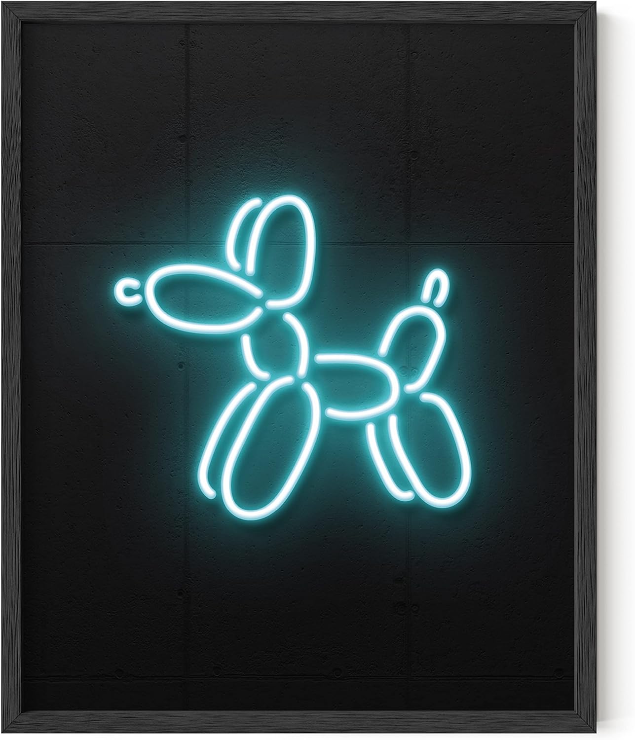 HAUS AND HUES Neon Poster Neon Balloon Dog Decor Wall Pictures for ...