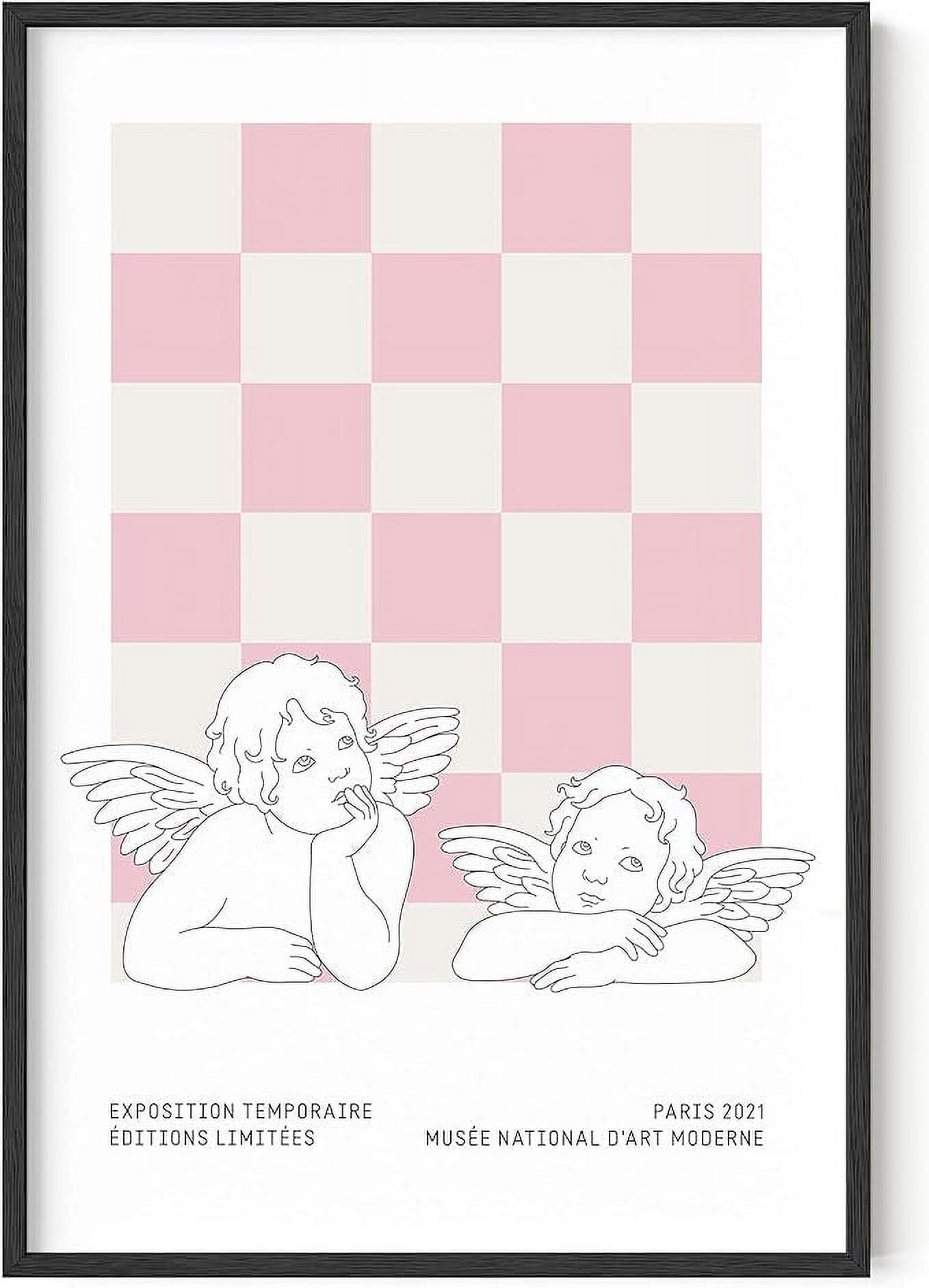 HAUS AND HUES Pink Wall Art, Pink Posters For Room Aesthetic, Danish ...