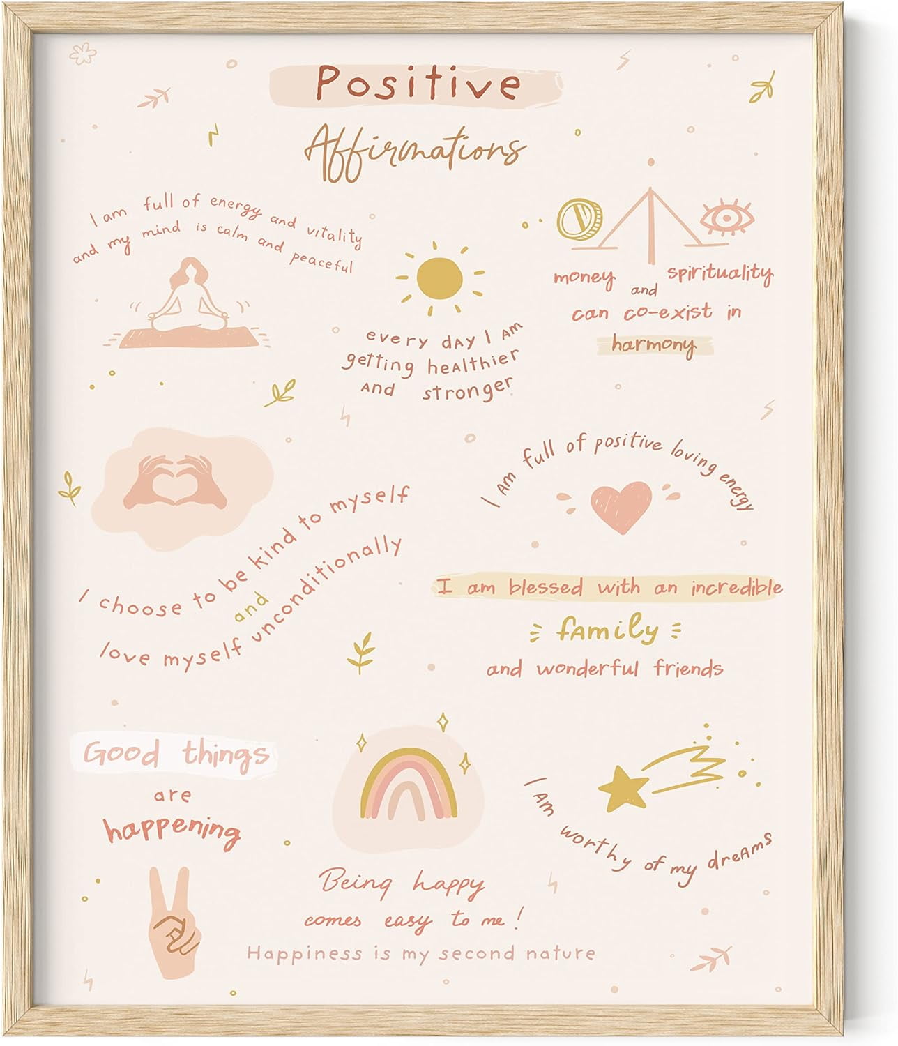 HAUS AND HUES Positive Affirmations Positive Quotes Wall Decor Positive ...