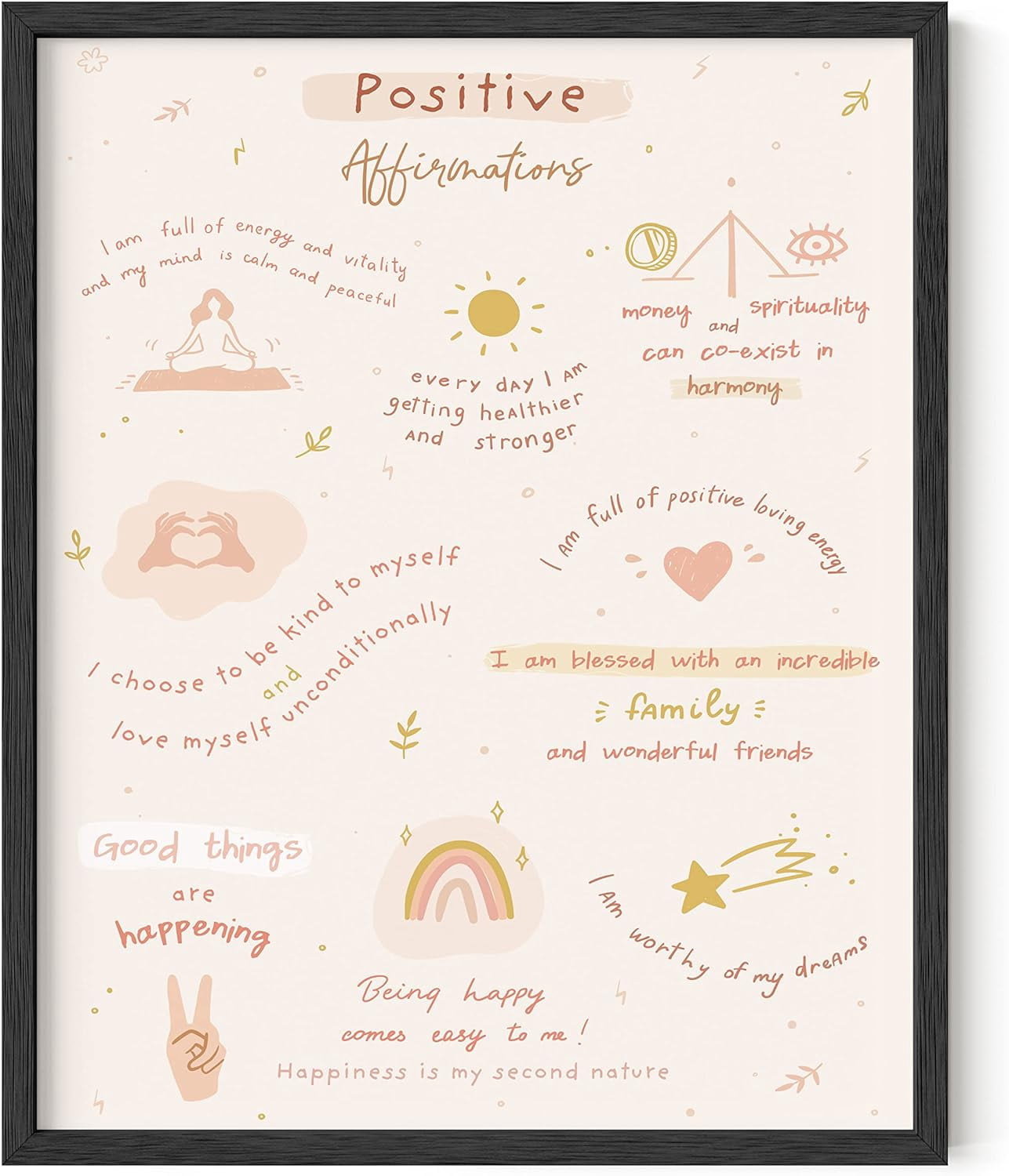HAUS AND HUES Positive Affirmations Positive Quotes Wall Decor Positive ...