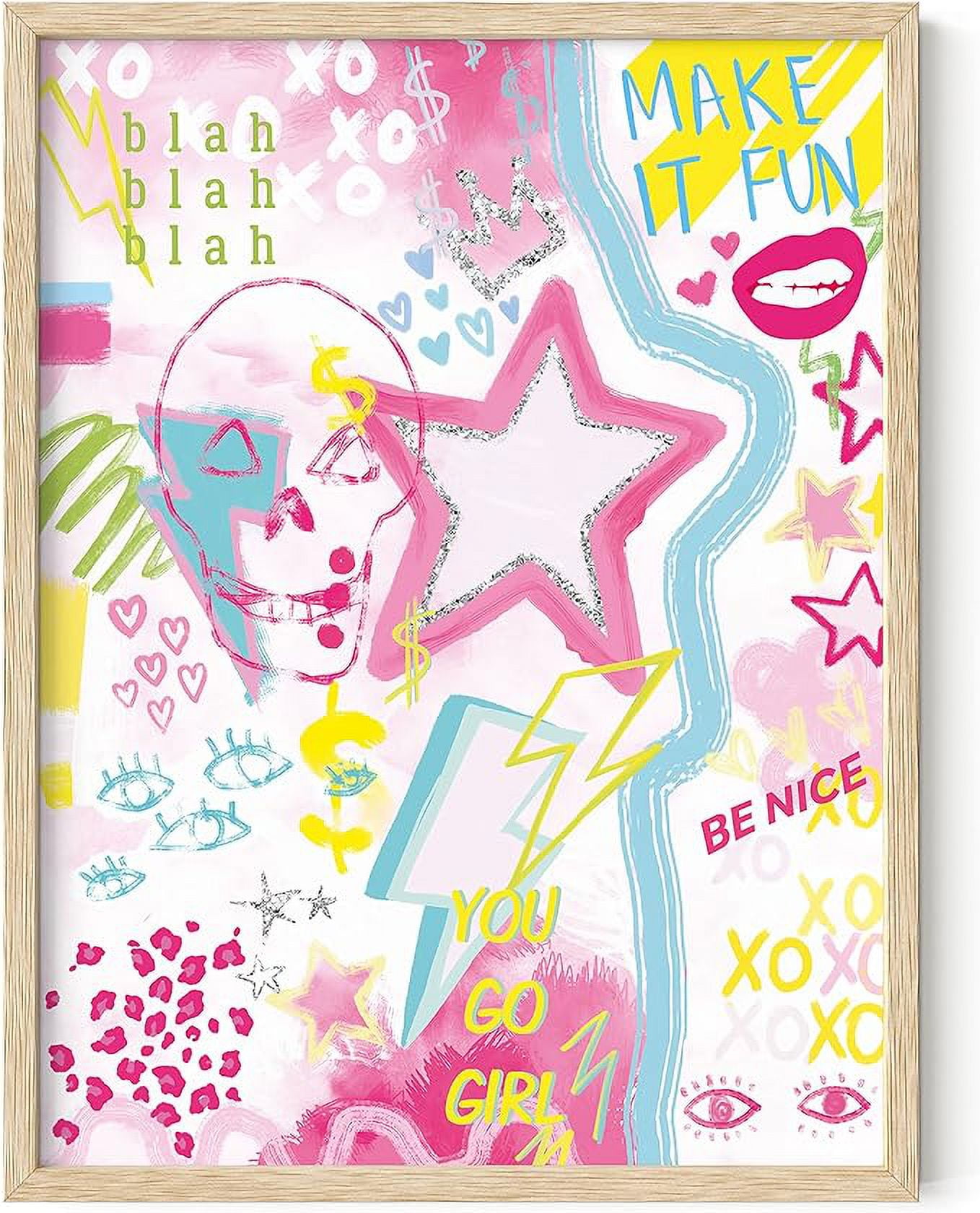 HAUS AND HUES Preppy Wall Decor Aesthetic Poster - Pink Pictures Wall ...