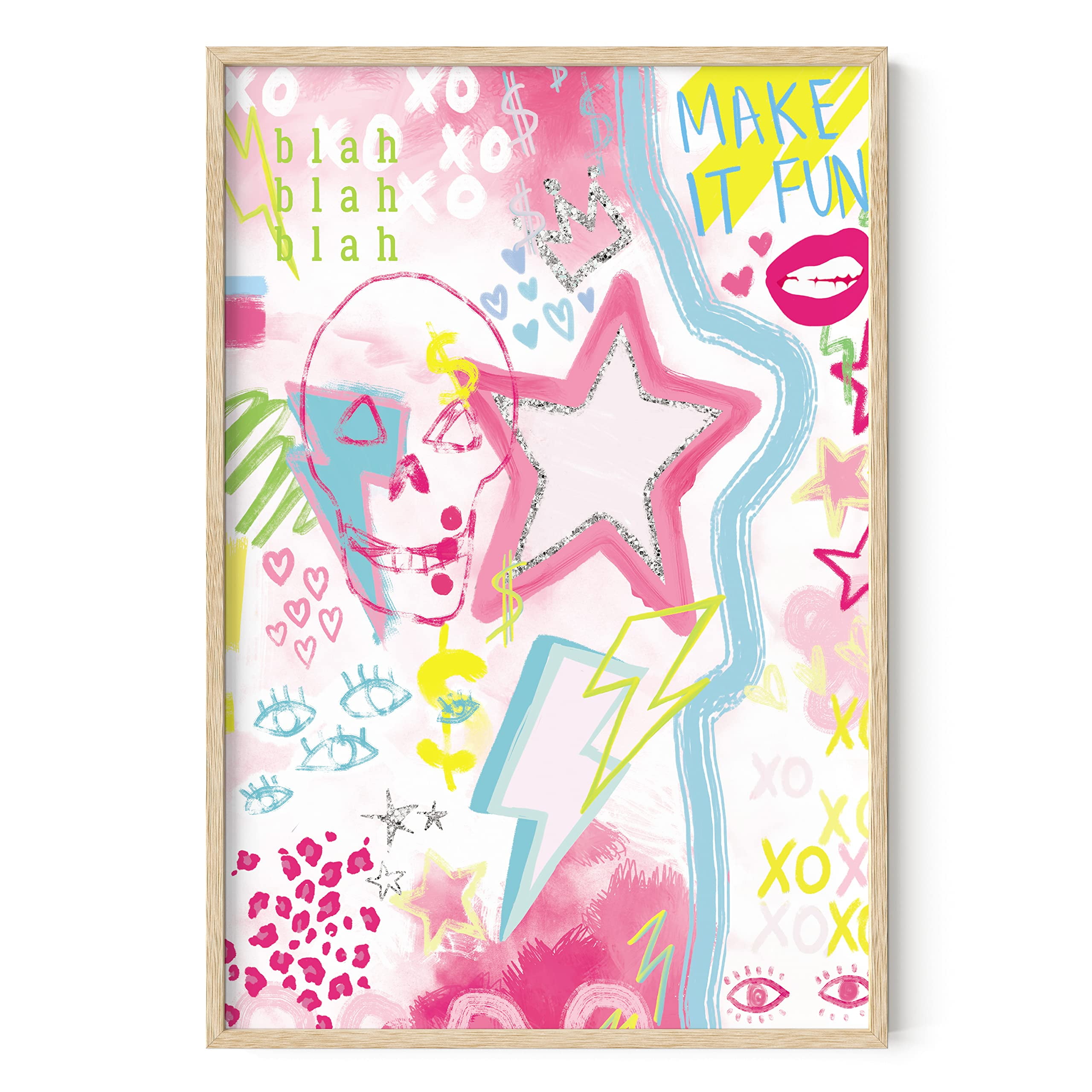 HAUS AND HUES Preppy Wall Decor Aesthetic Poster - Pink Pictures Wall ...