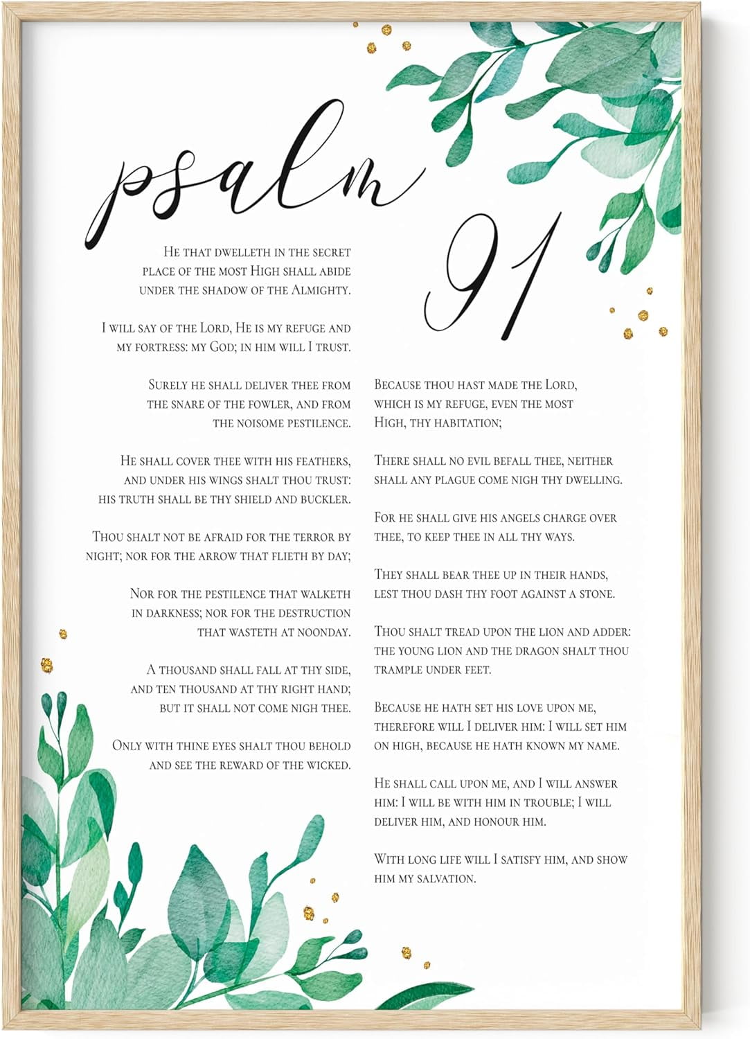 HAUS AND HUES Psalm 91 Wall Art -Bible Verses Wall Art, Religious Wall ...