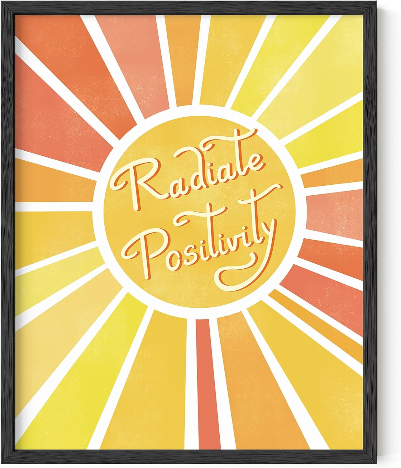 HAUS AND HUES Radiate Positivity Poster Inspirational Wall Art Kids ...