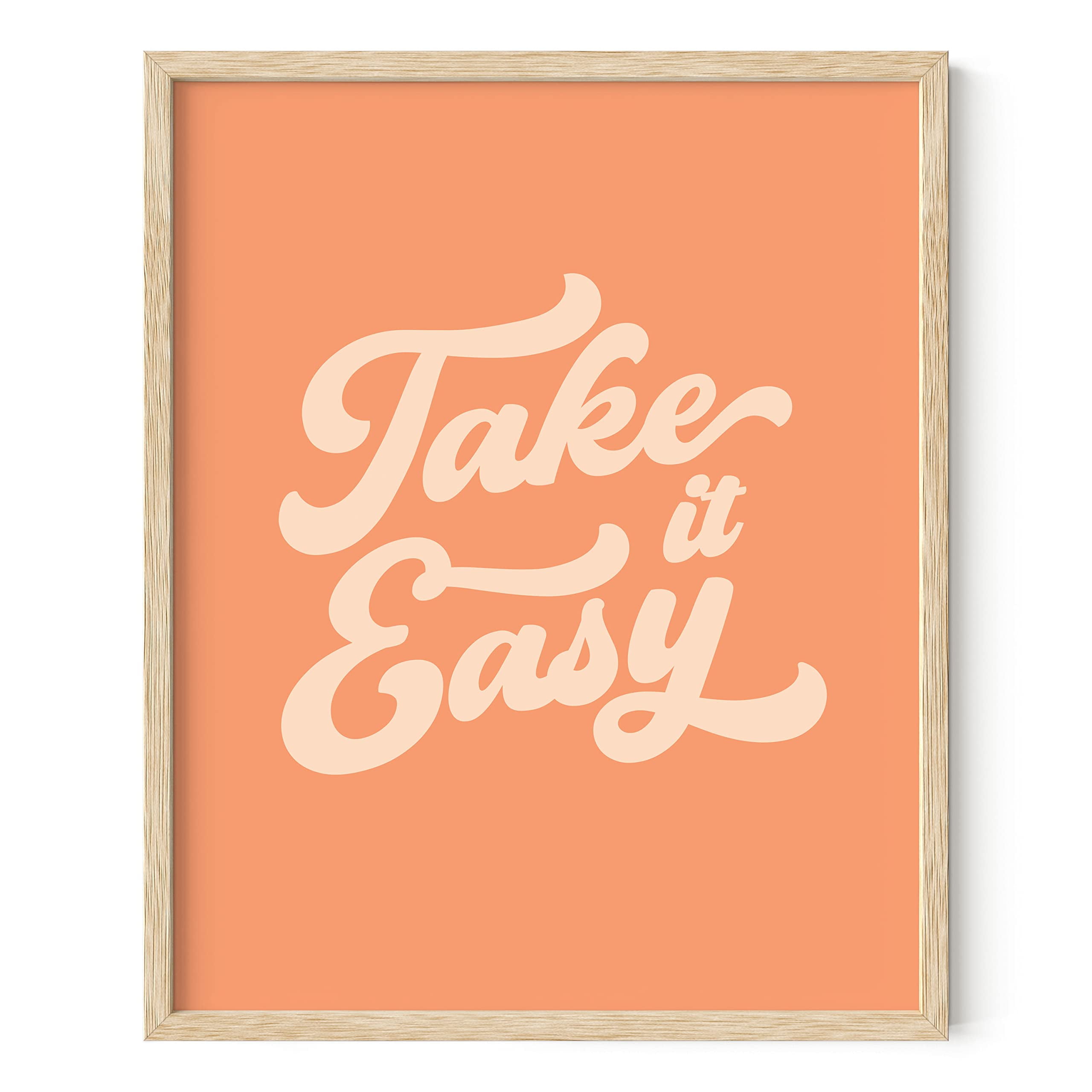HAUS AND HUES Relax Sign Peach Pictures for Room - Cute Quote Posters ...