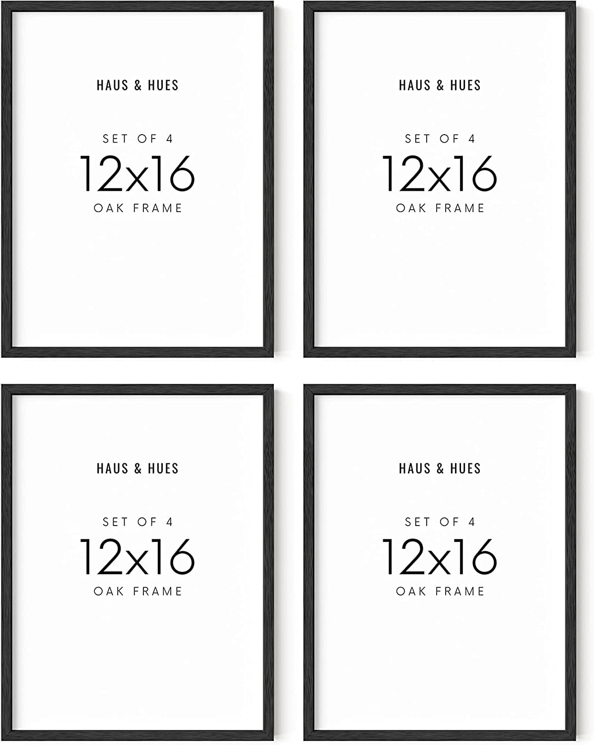 HAUS AND HUES Set of 4 12x18 Poster Frame - 12x18 Picture Frames for ...